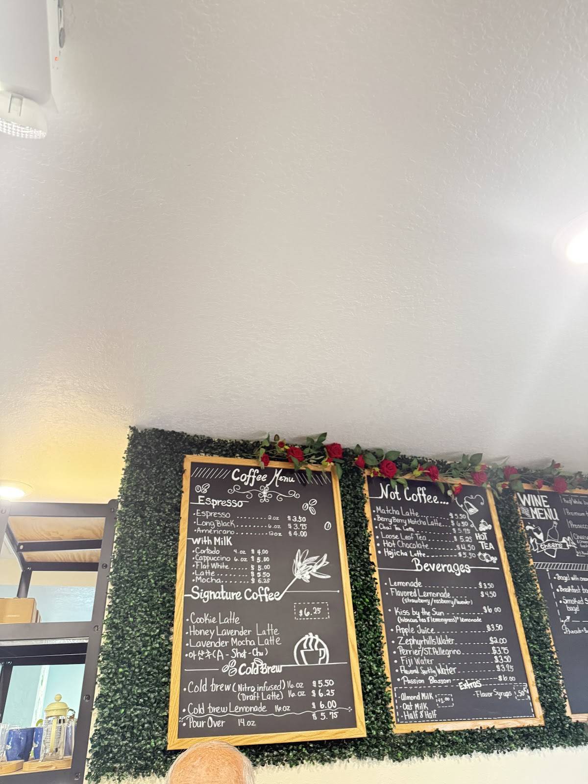Menu at Rosso Coffee Bar, Longwood