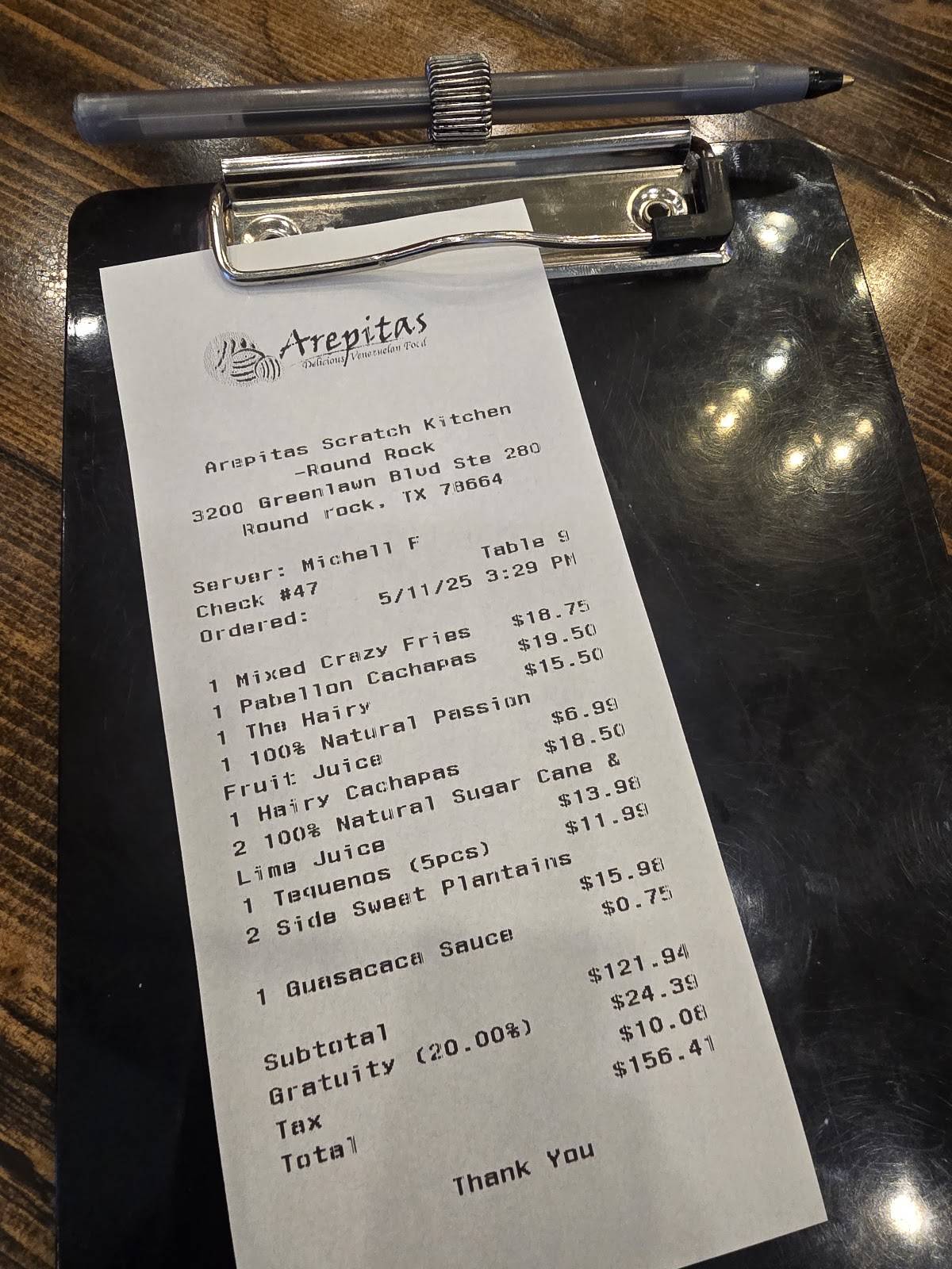 Menu at Arepitas (Round Rock) restaurant, Round Rock