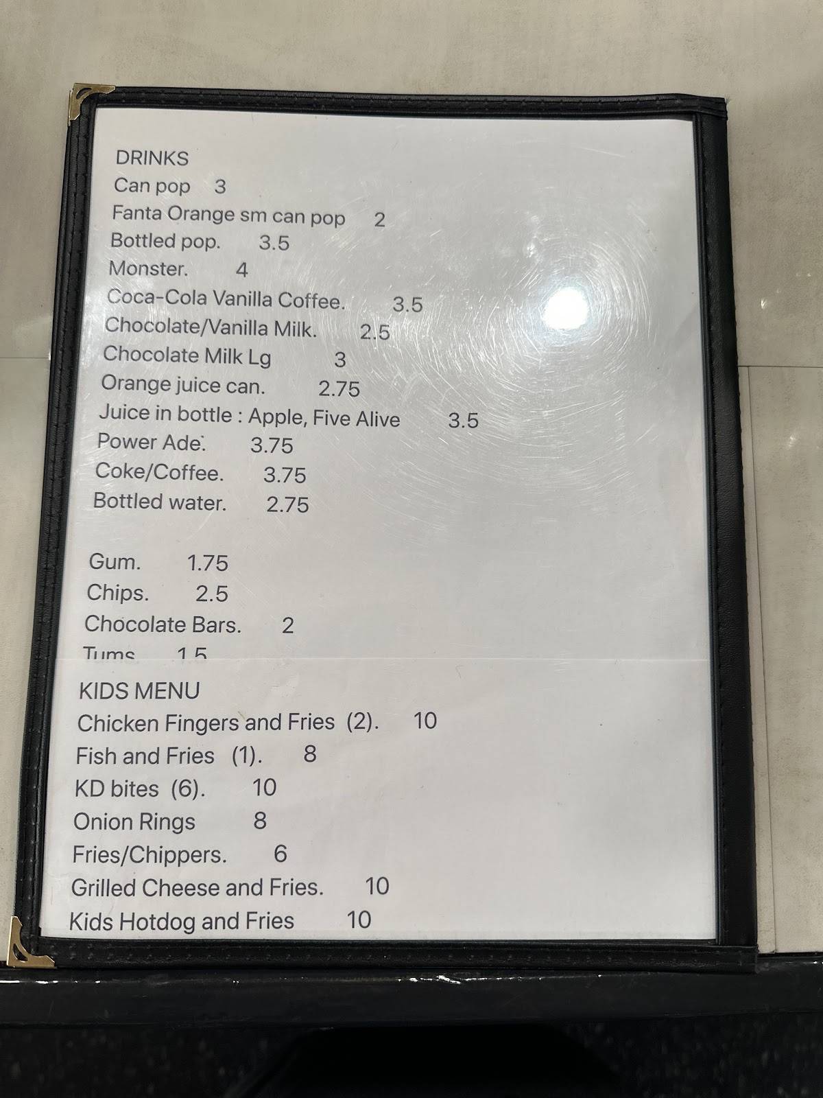 Menu at Route 51 Bar and Grill Springwater Sk, Canada