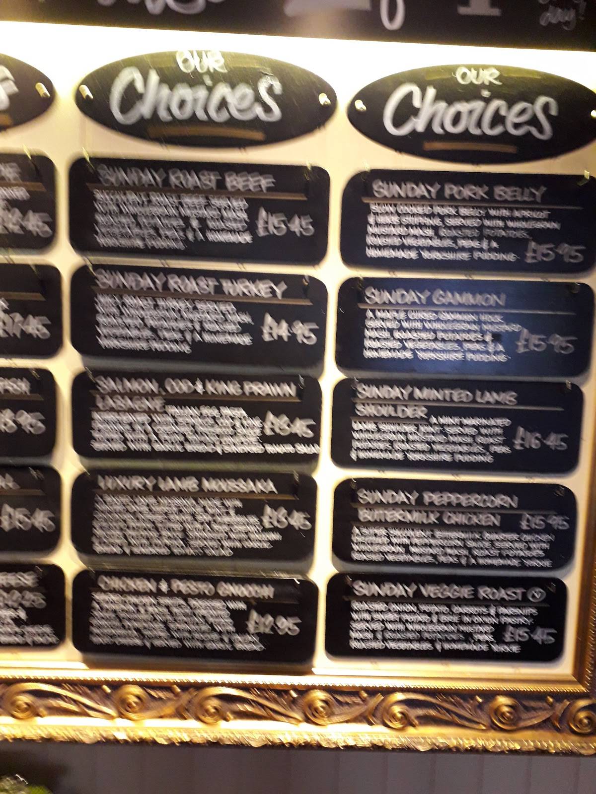 Menu at Running Horse restaurant, Fakenham