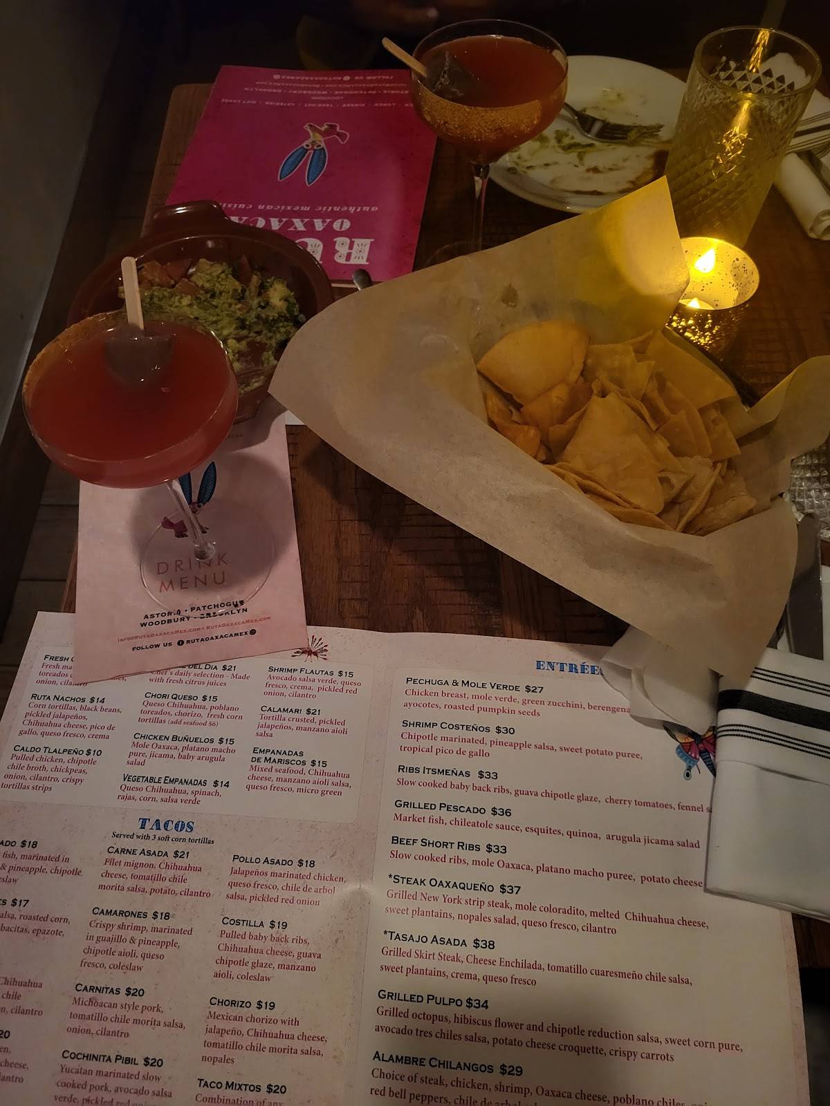 Menu at Ruta Oaxaca Mexican Cuisine - Patchogue pub & bar, Patchogue