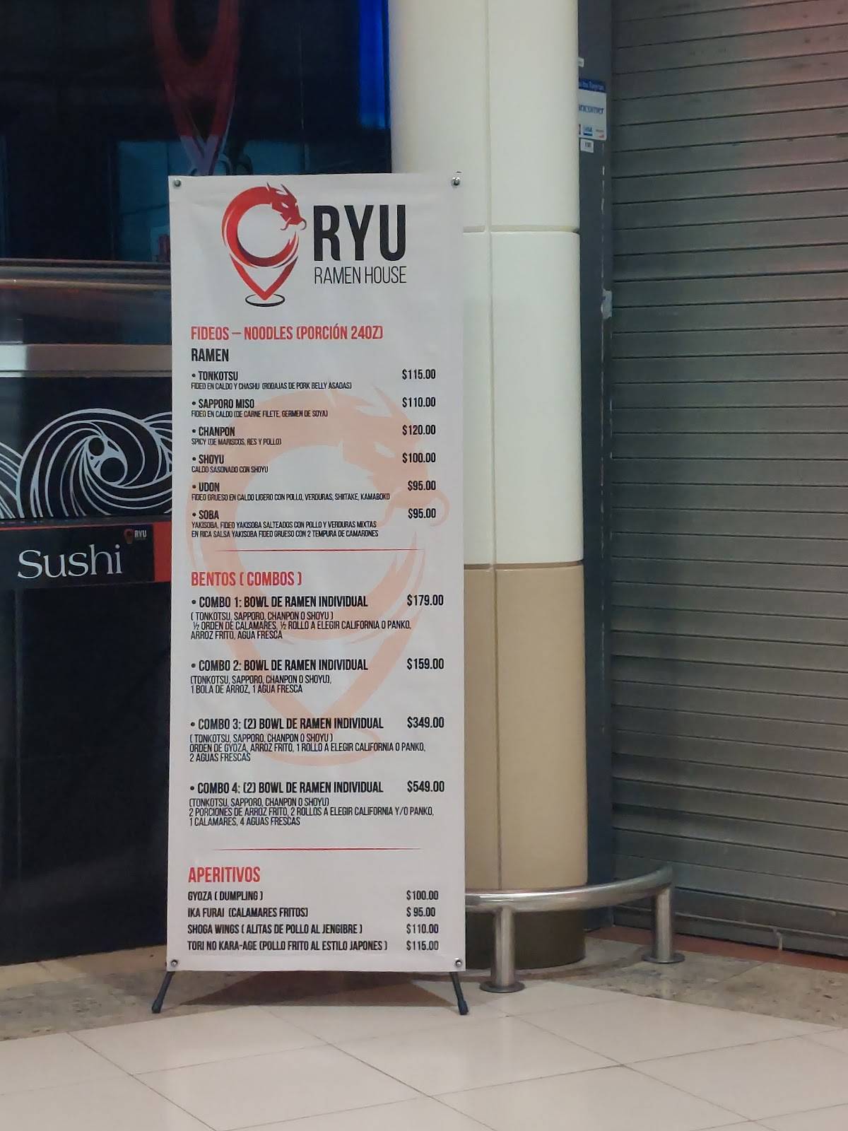 Carta del restaurante Ryu Ramen House Plaza Sendero, Ciudad Juarez
