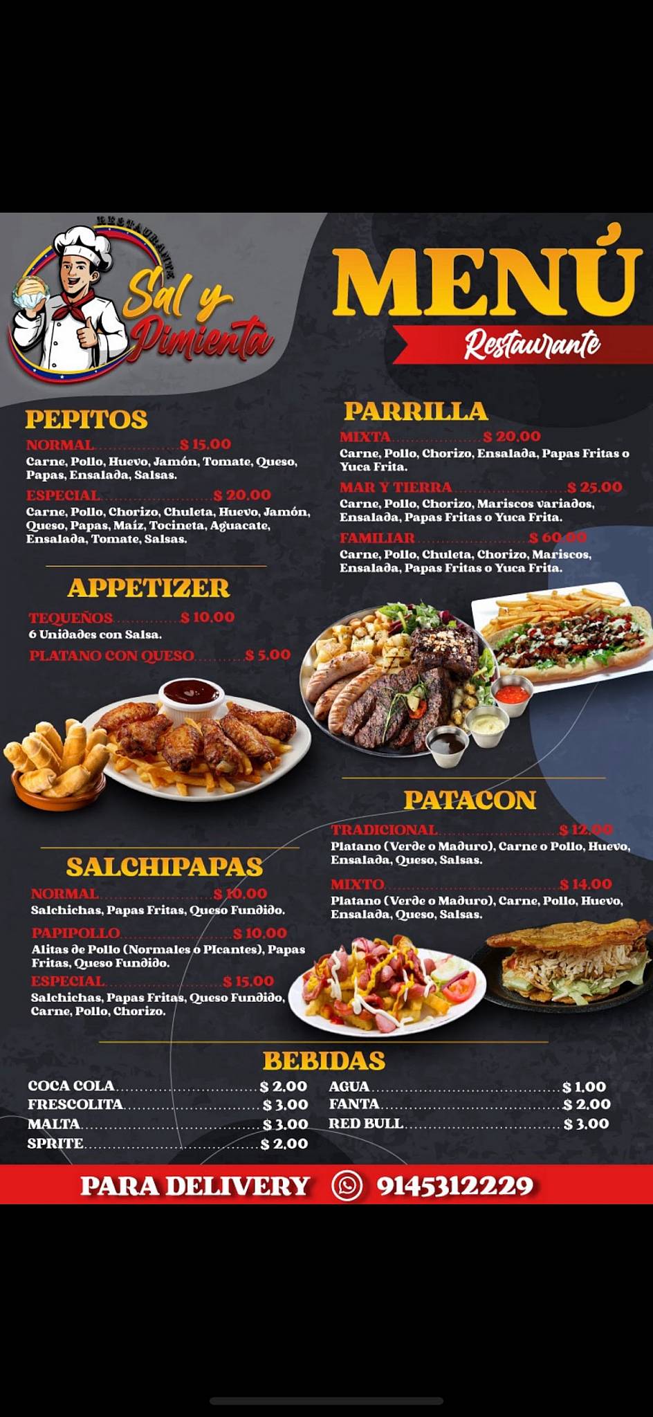 Menu at SAL Y PIMIENTA BAR, New York City