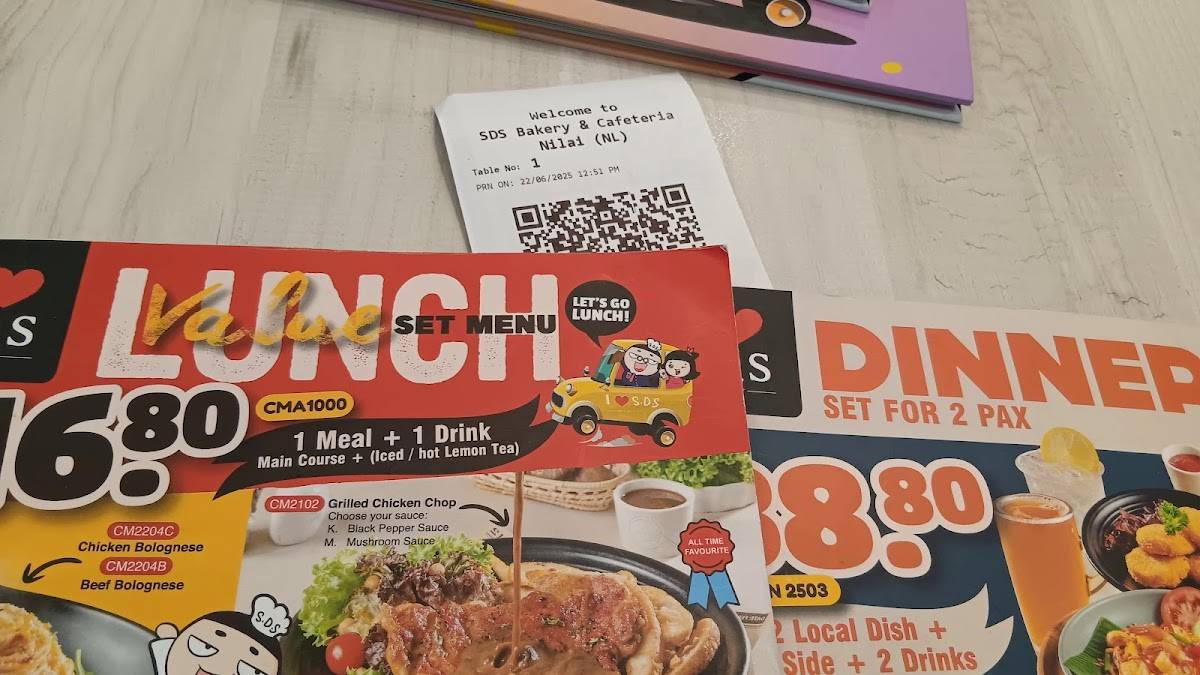 Menu at SDS Bakery & Cafe @ AEON Mall Nilai, Nilai