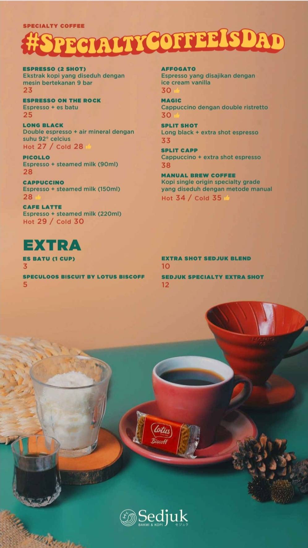 Menu at SEDJUK KETJIL BAKMI & KOPI PURI KEMBANGAN restaurant, West Jakarta