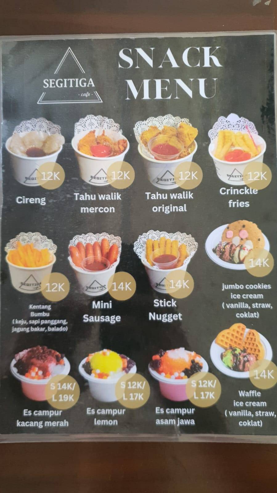 Carta de SEGITIGA CAFE AND STEAK 36 by Brisia Jodie, Pasuruan