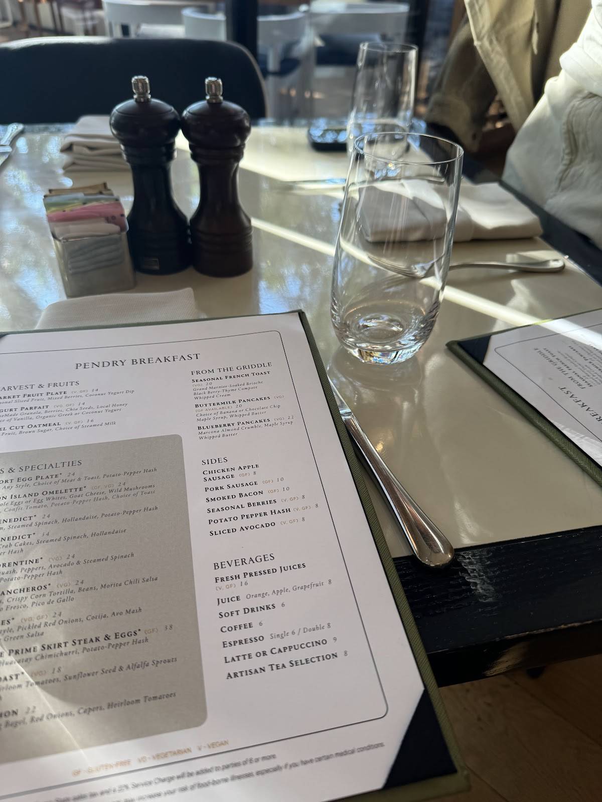 Menu at SET Steak & Sushi restaurant, Newport Beach