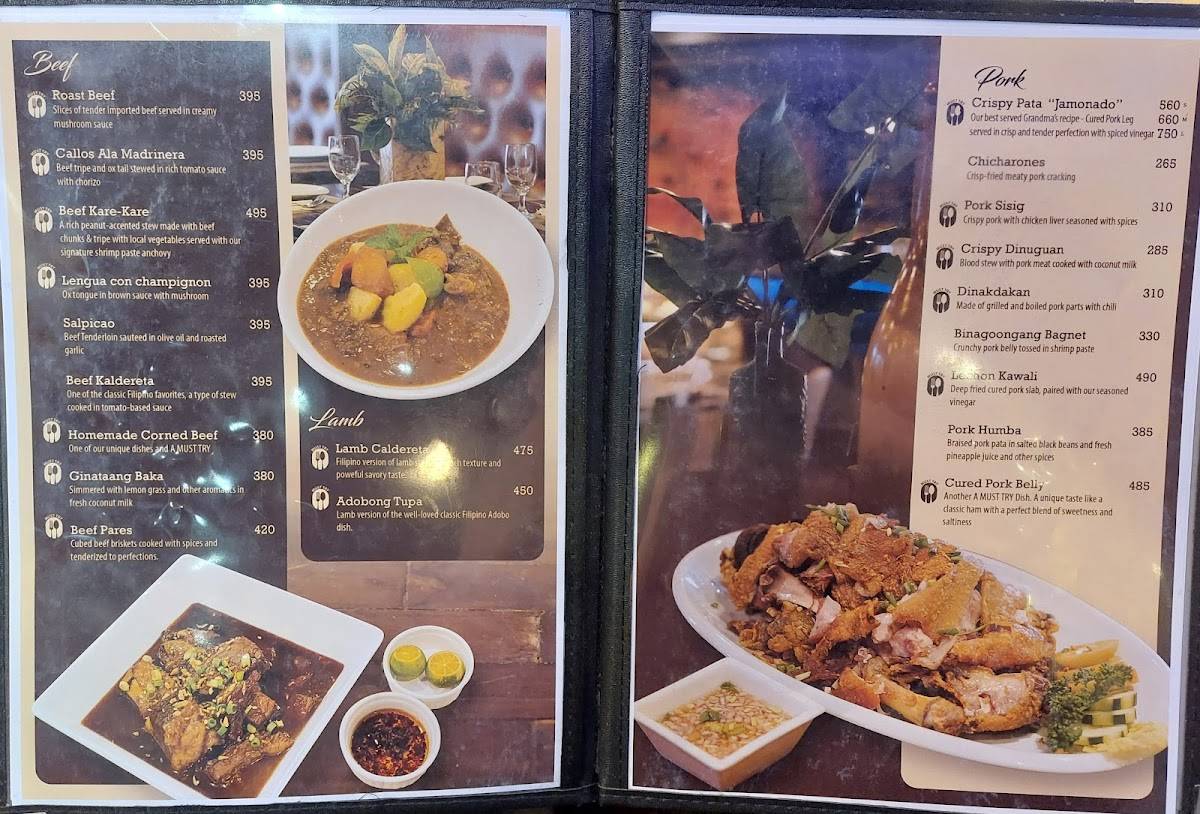 Menu at SOLEDAD RESTAURANT, Naga