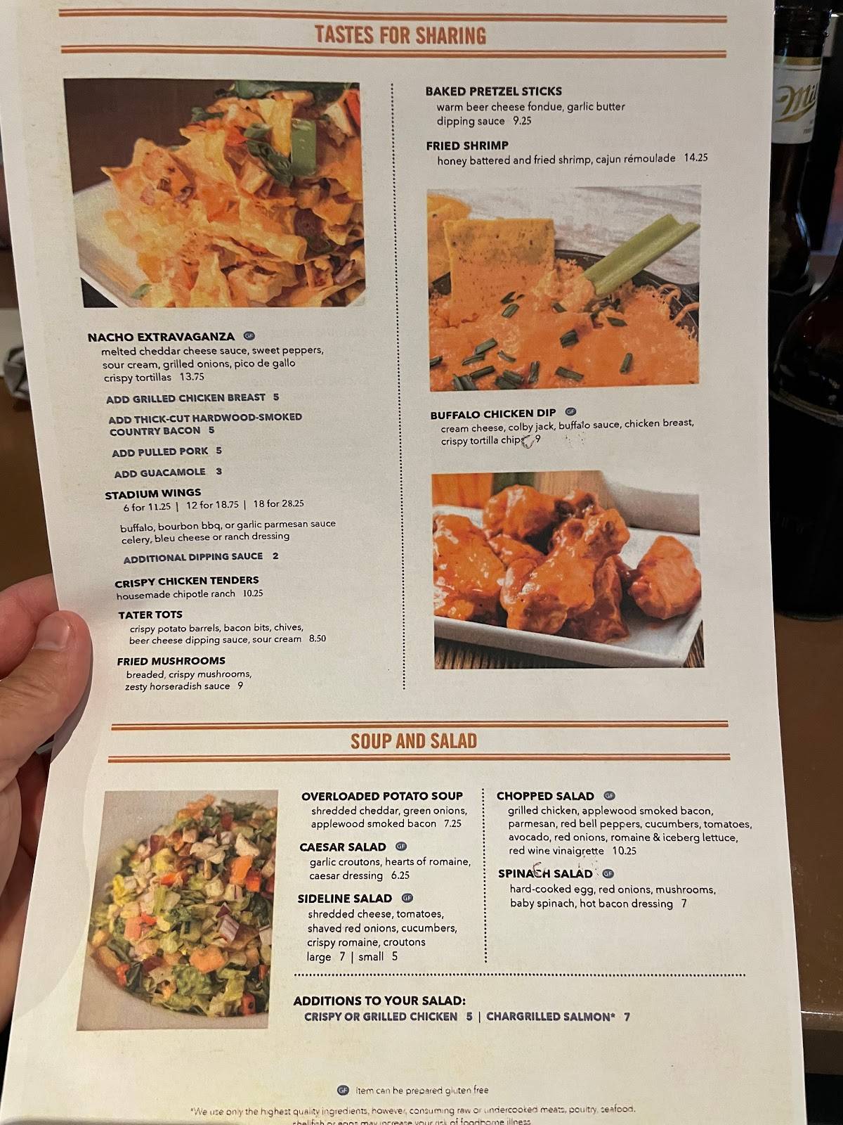 Menu at STADIUM Sports Bar & Grill, USA, 777 Belterra Dr