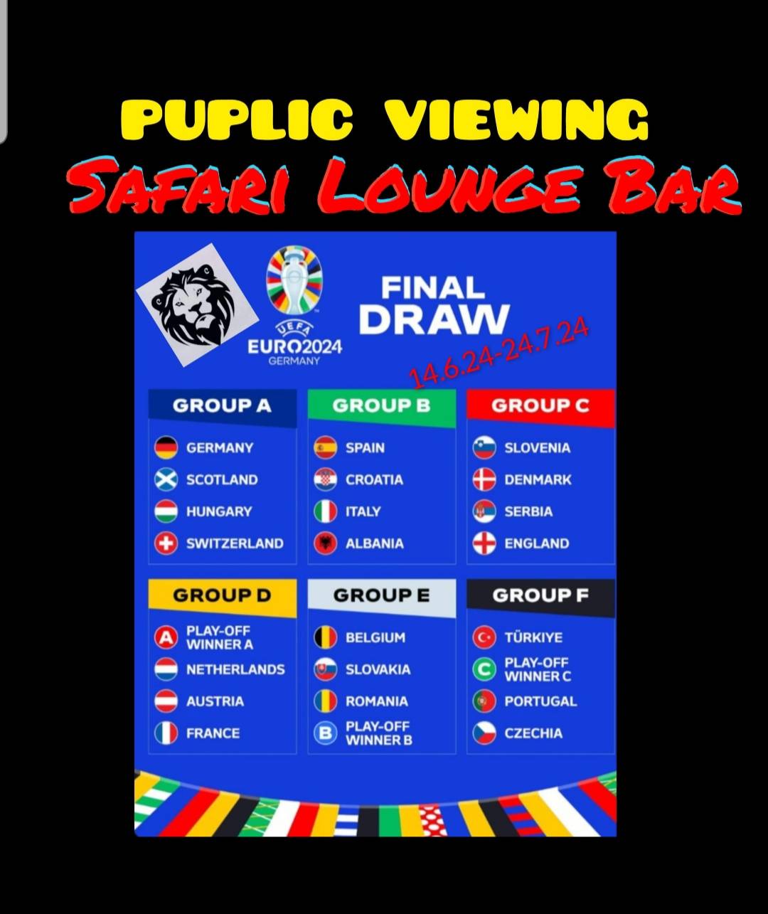 Speisekarte von Safari Lounge Bar, Unterentfelden