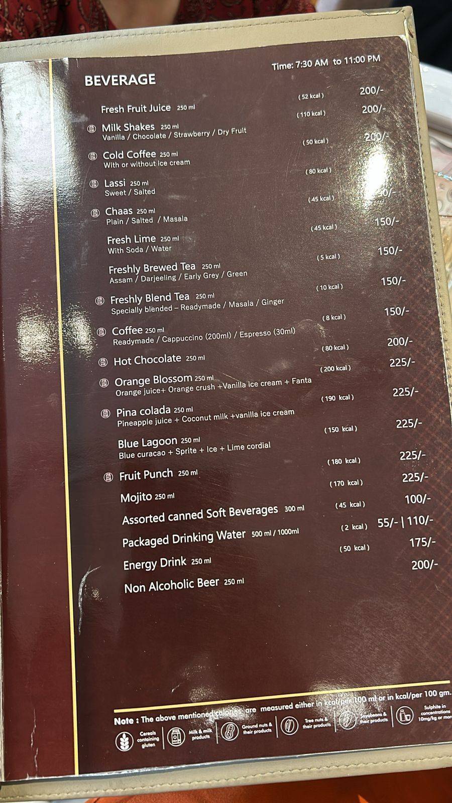 Menu at Saffron Restaurant at Ramada encore, Kevadia