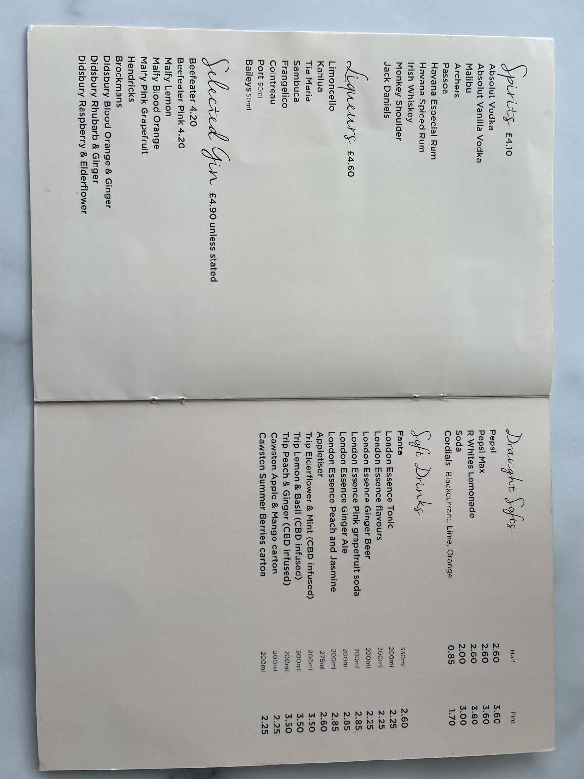 Menu at Sage & vine restaurant, Carlisle