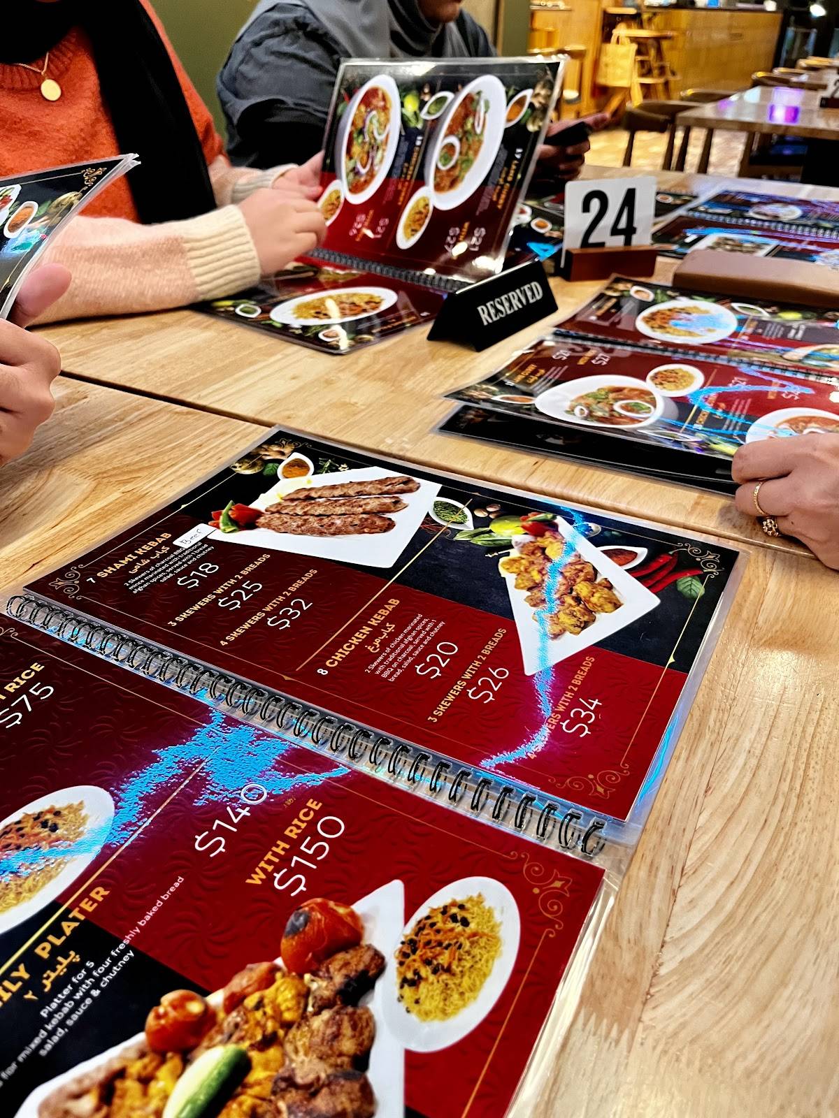 Menu at Salam Afghan Food restaurant, Hamilton