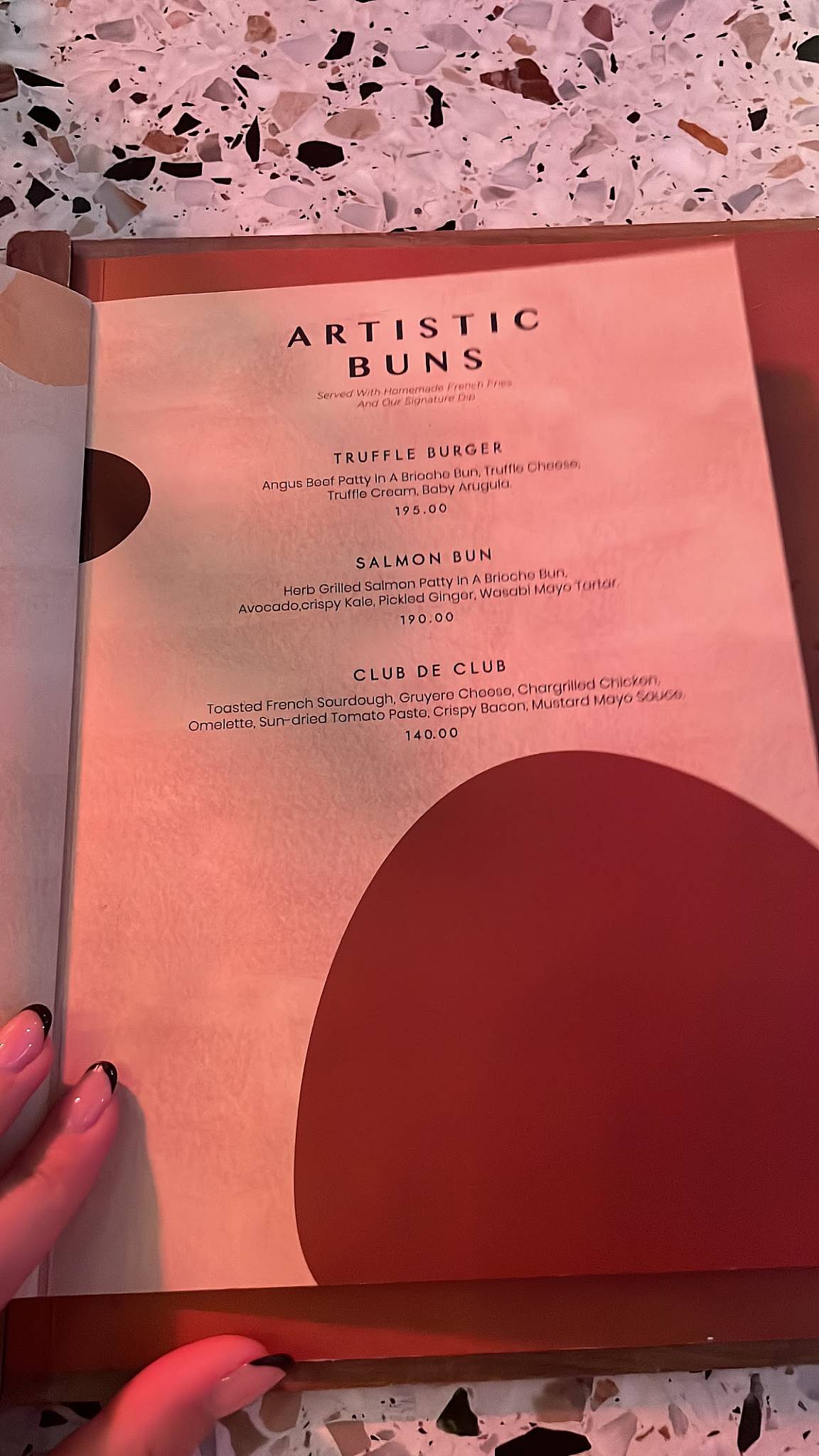 Menu at Salt of Earth restaurant, New Cairo City
