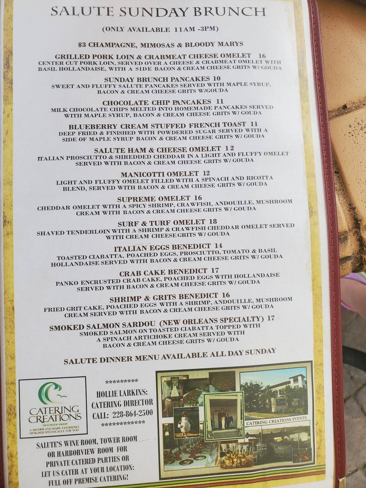 Menu at Salute Italian Restaurant, Gulfport