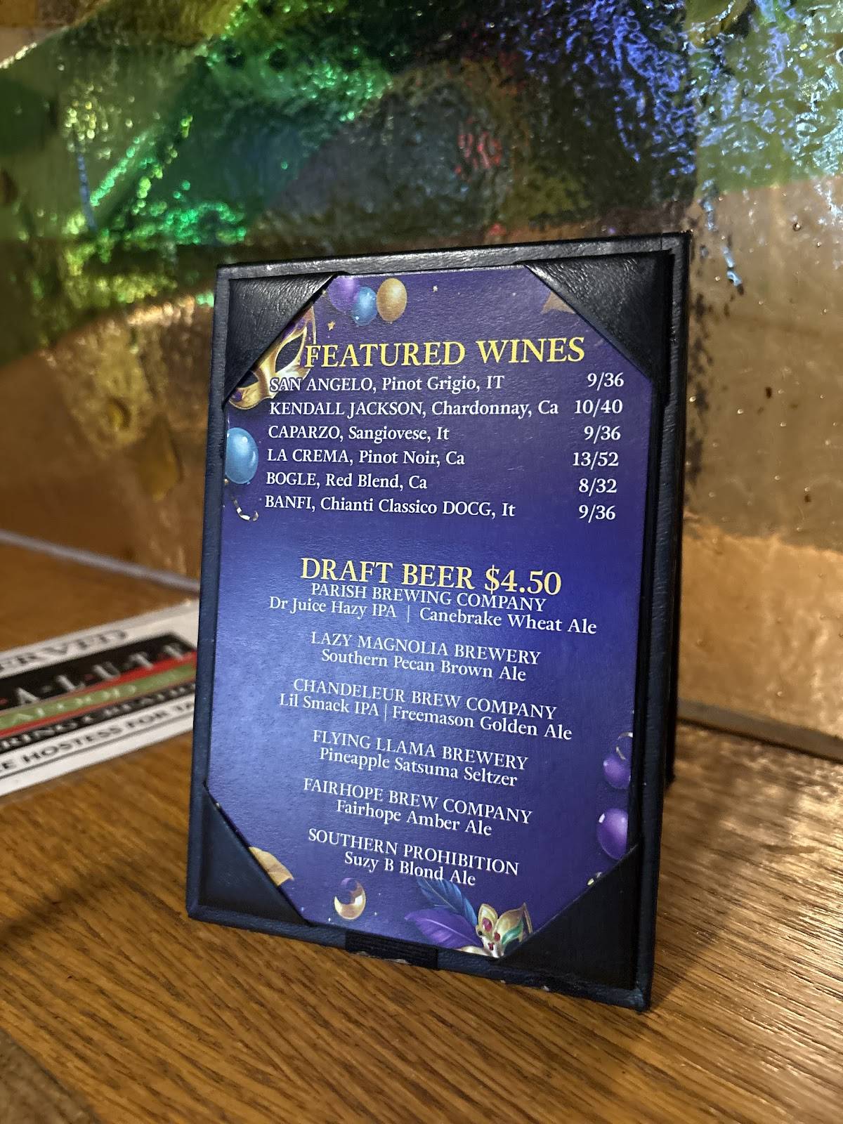Menu at Salute Italian Restaurant, Gulfport