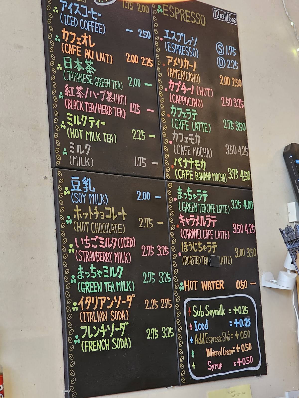 Carta de Clover Bakery & Cafe, San Jose, Moorpark Ave