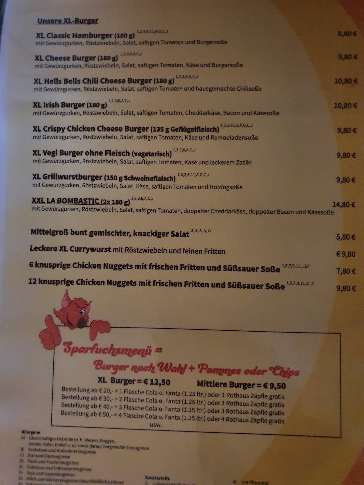 Speisekarte von El Panchito pub & Bar, Sankt Blasien