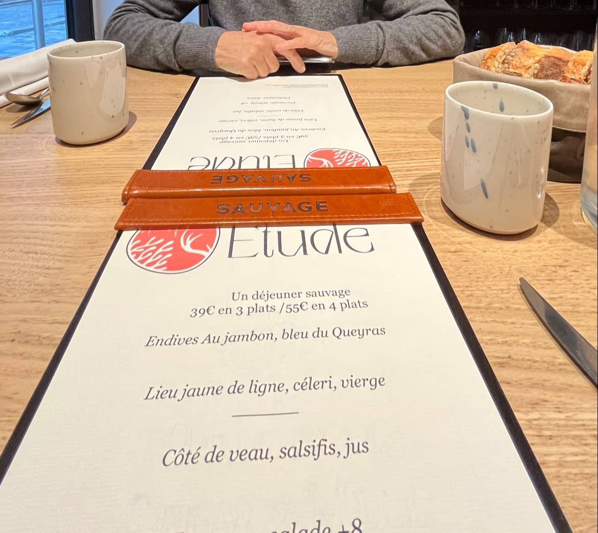 Menu au Sauvage - Salle à manger restaurant, Aix-en-Provence
