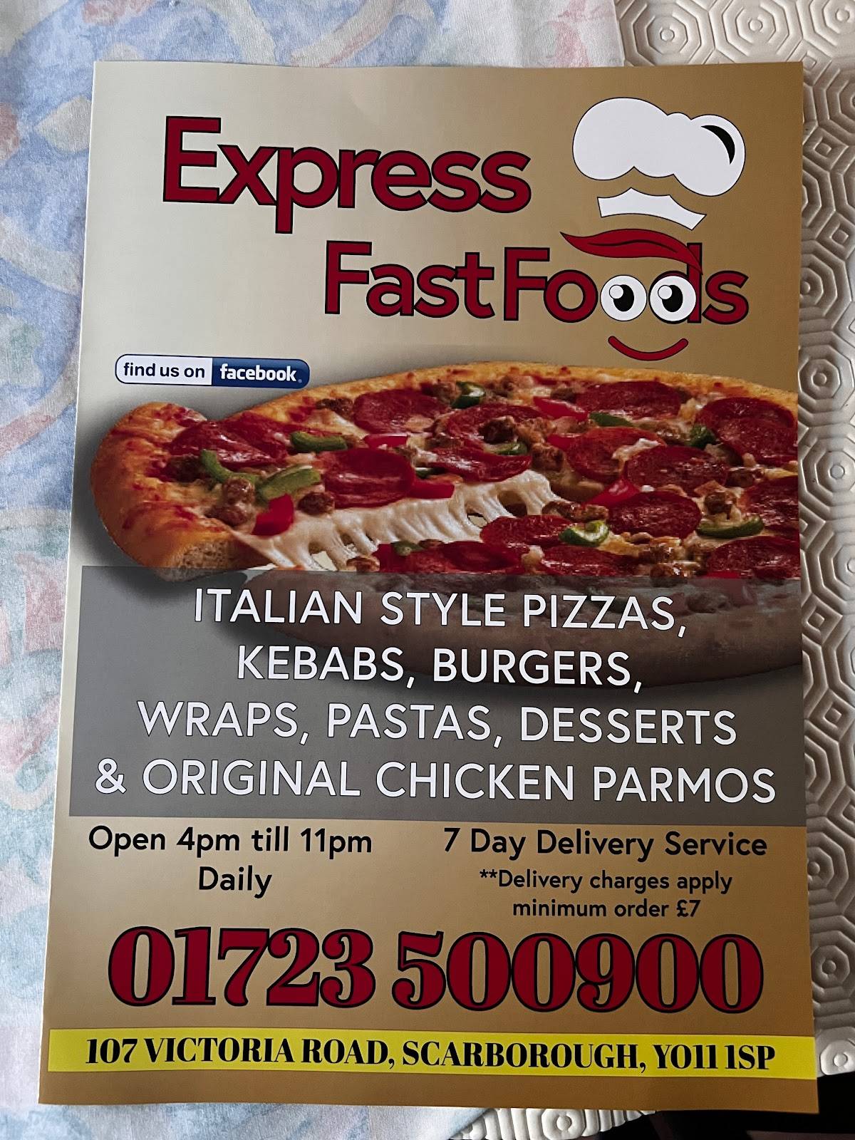 Menu at Express Fast Foods, Scarborough