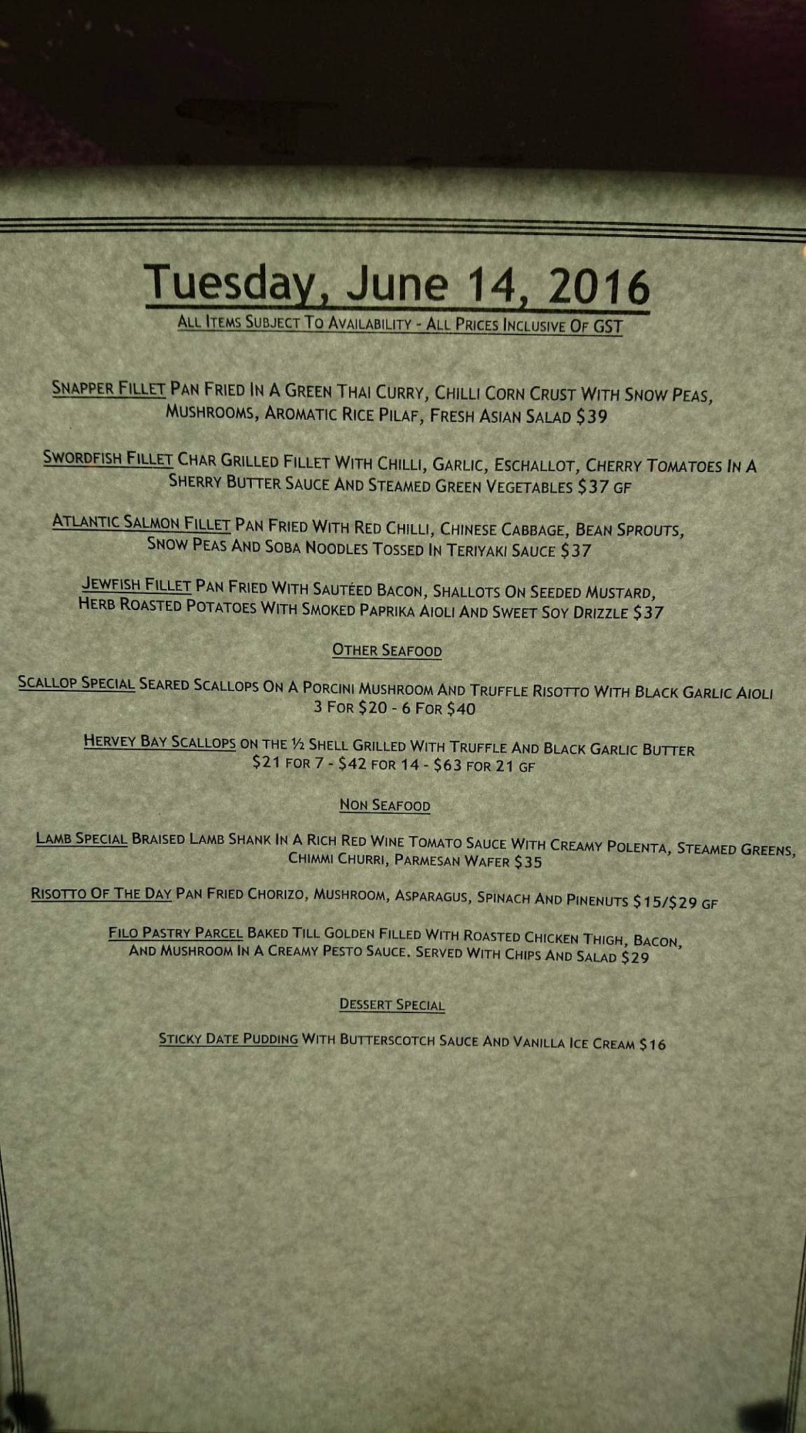 Menu at Scratchleys on the Wharf restaurant, Newcastle, 200 Wharf Rd