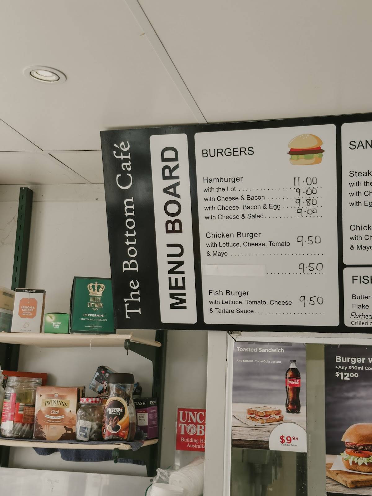 Menu at The Bottom Cafe, Sea Lake, 106 Best St