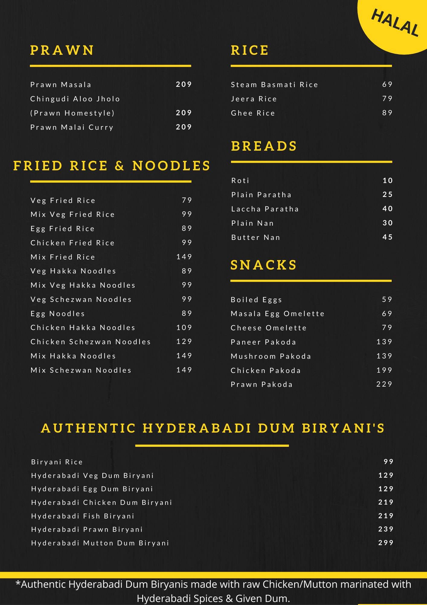 Menu at Secret Kitchen -Serving the Savouriest Viands, Bhubaneswar