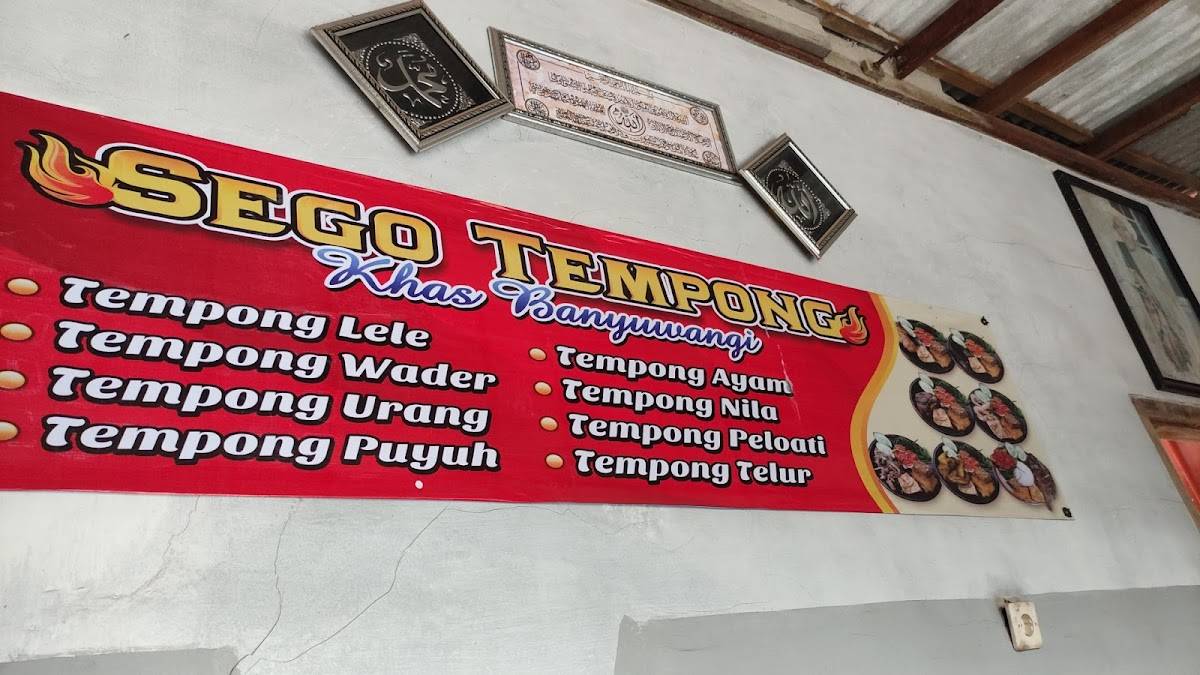 Menu at Sego Tempong Khas Banyuwangi restaurant, Kediri