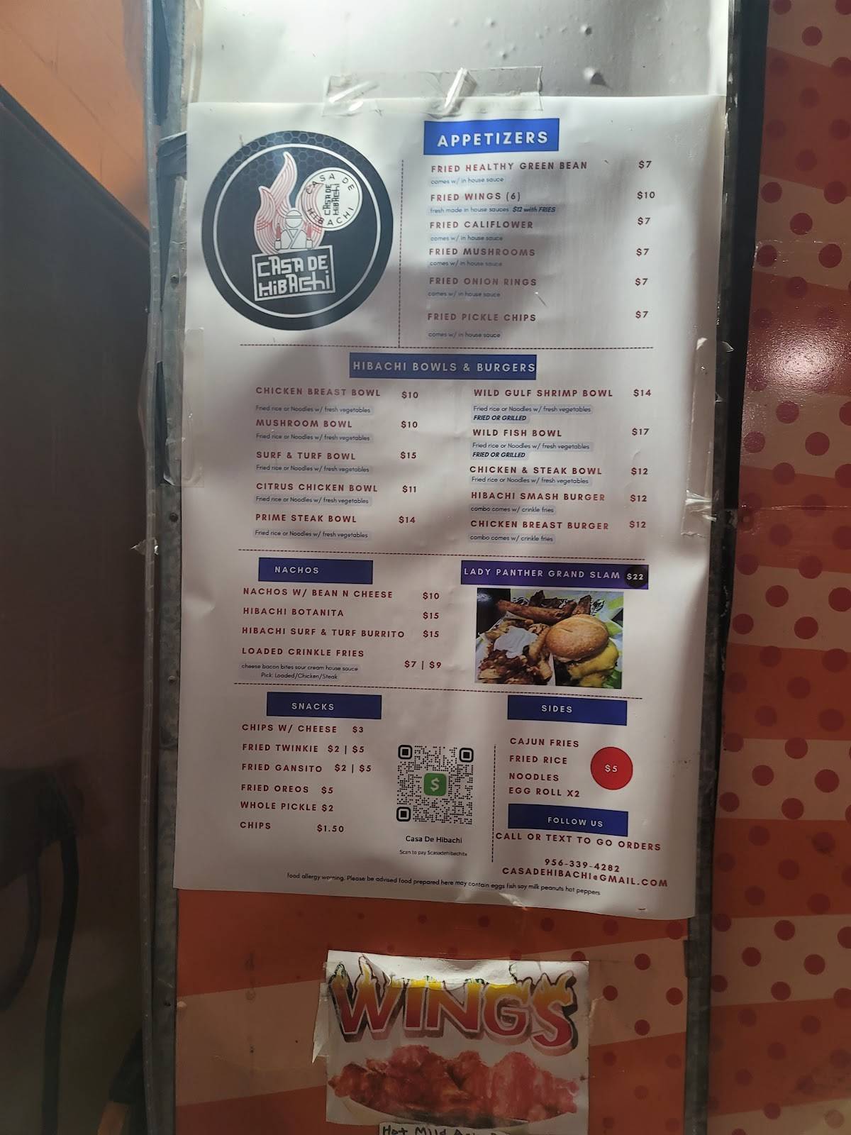 Menu at Señor Barbas, Weslaco