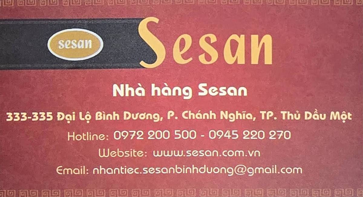 Menu at Sesan Restaurant, Thu Dau Mot
