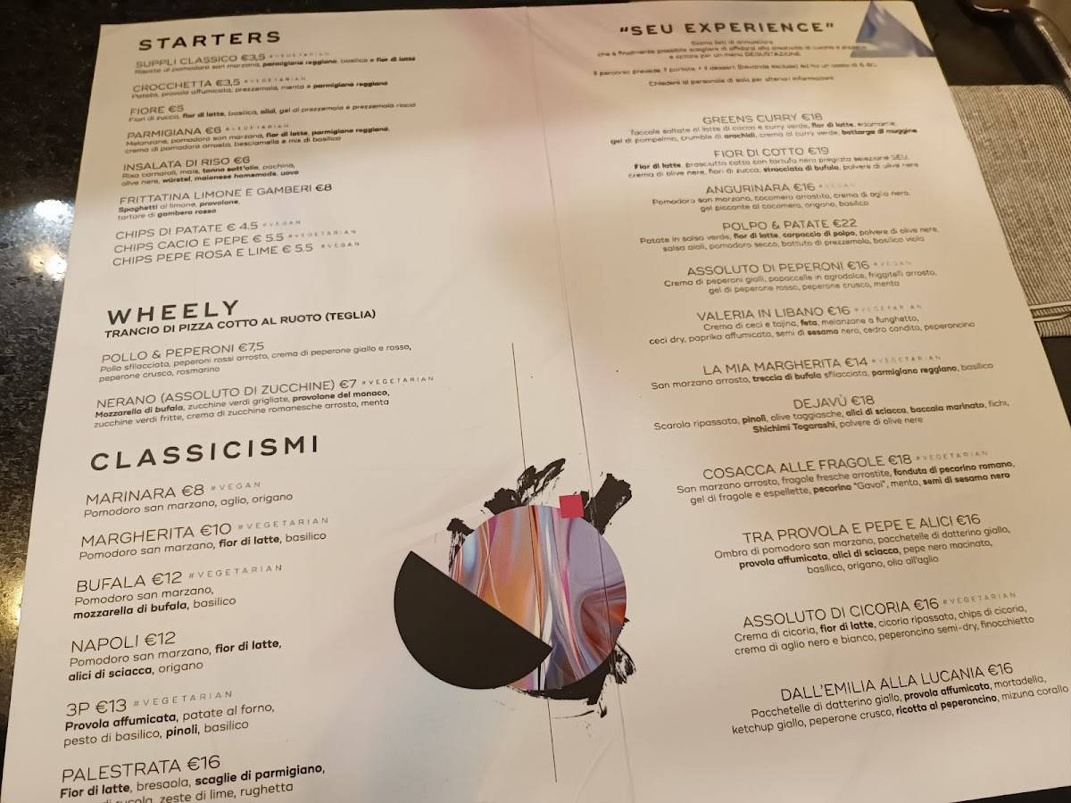 Menu da Seu Pizza Illuminati pizzeria, Roma