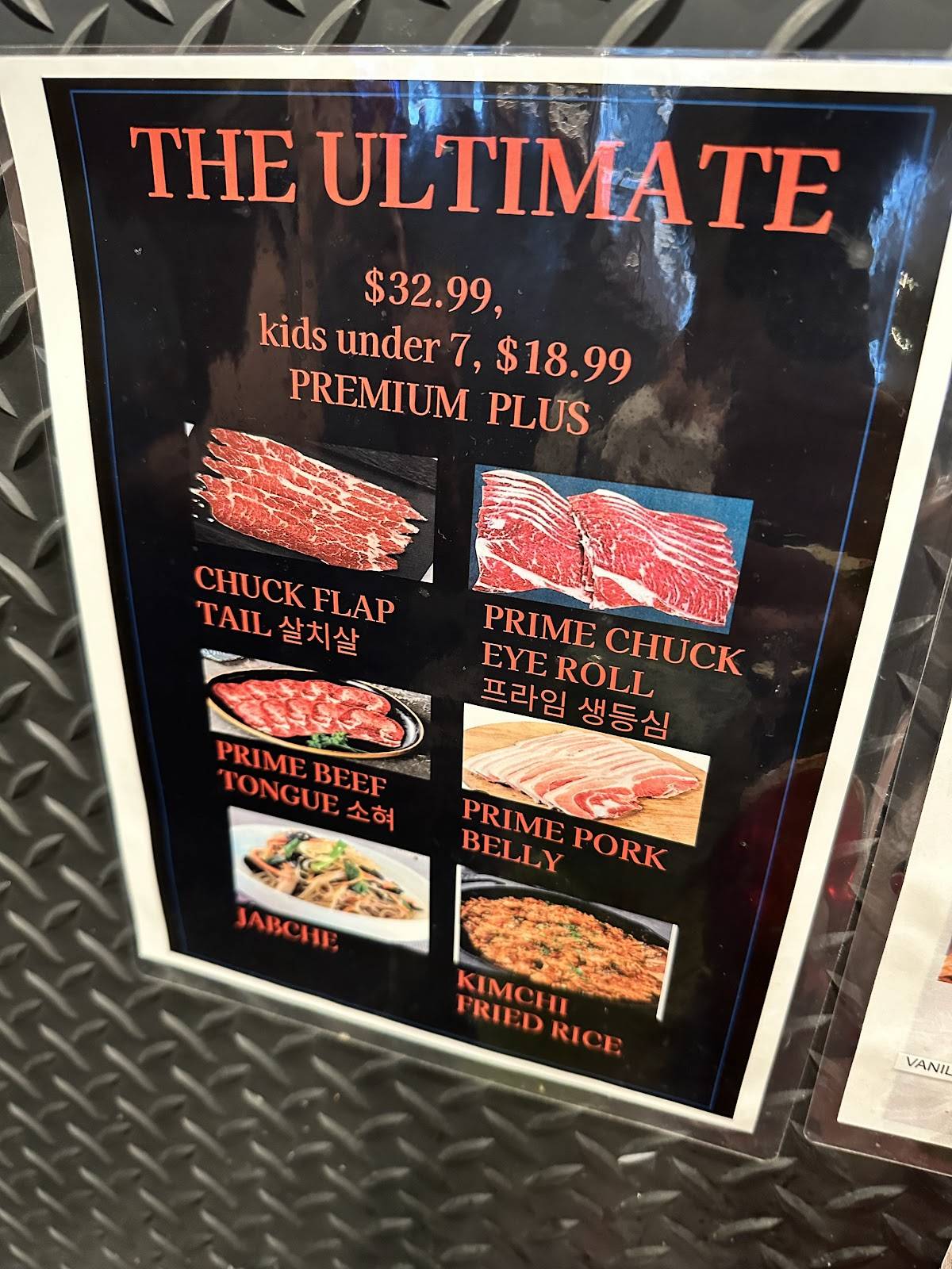 Menu at Shabu King restaurant, Dublin