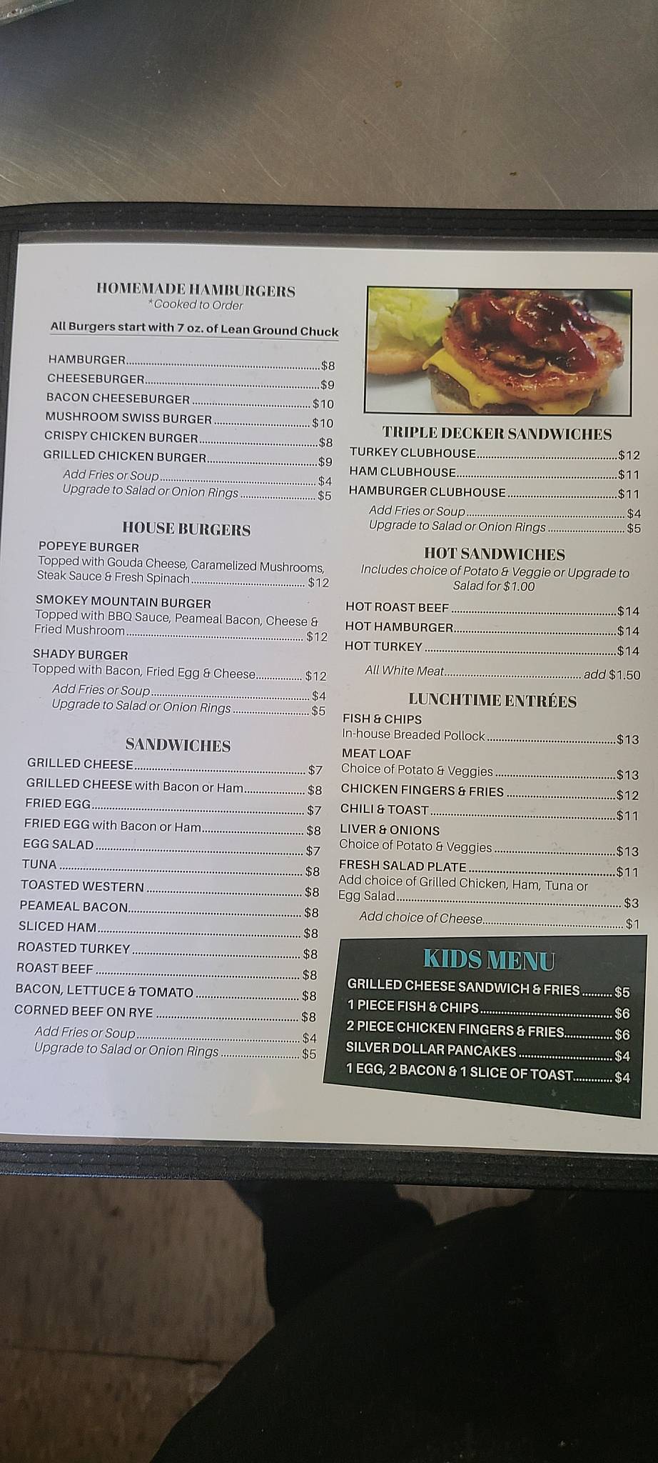 Menu at Shady Pine Family Restaurant, Chatham-Kent