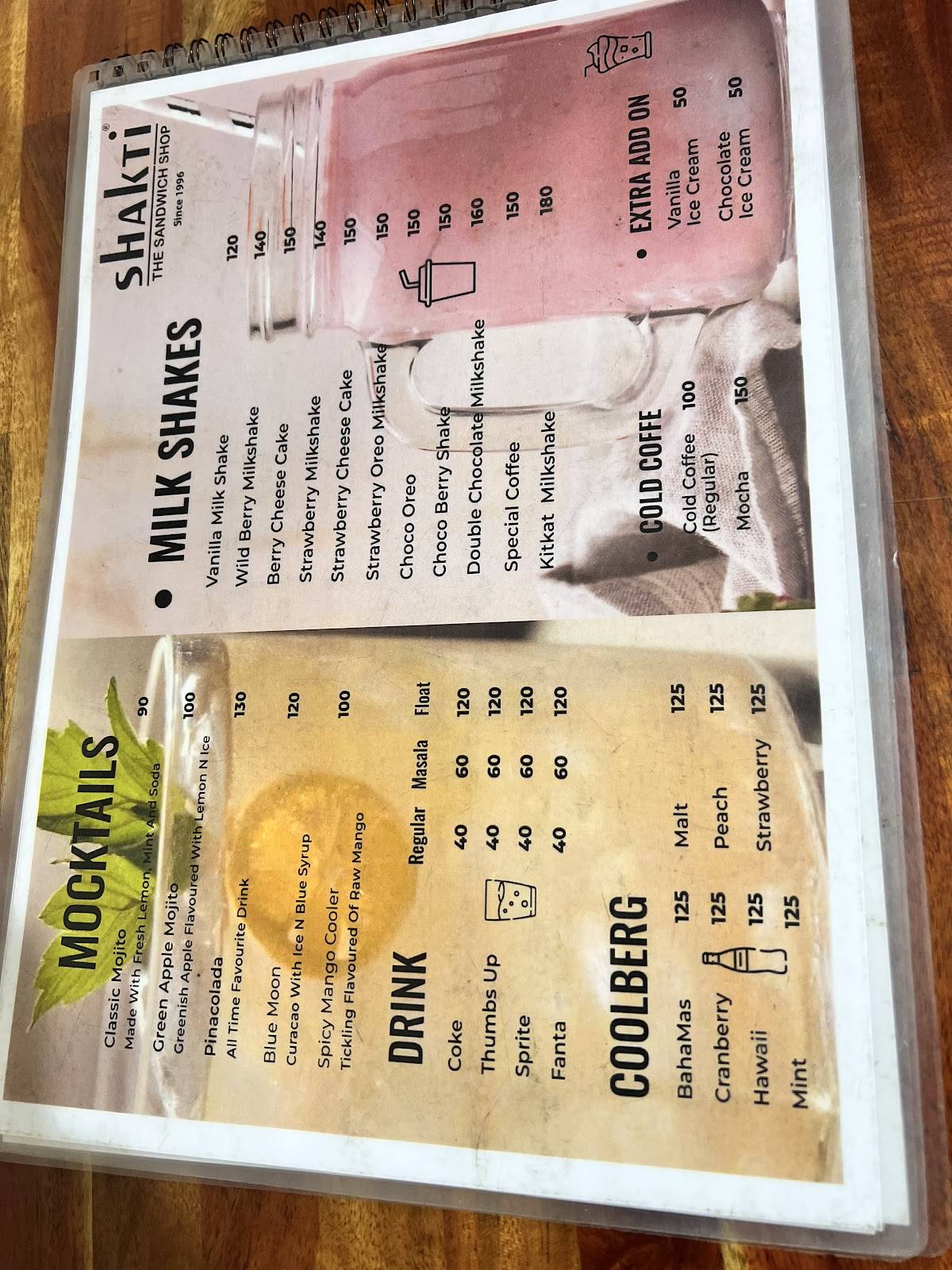 Menu at Shakti The Sandwich Shop, Ahmedabad, 101-Frist Floor