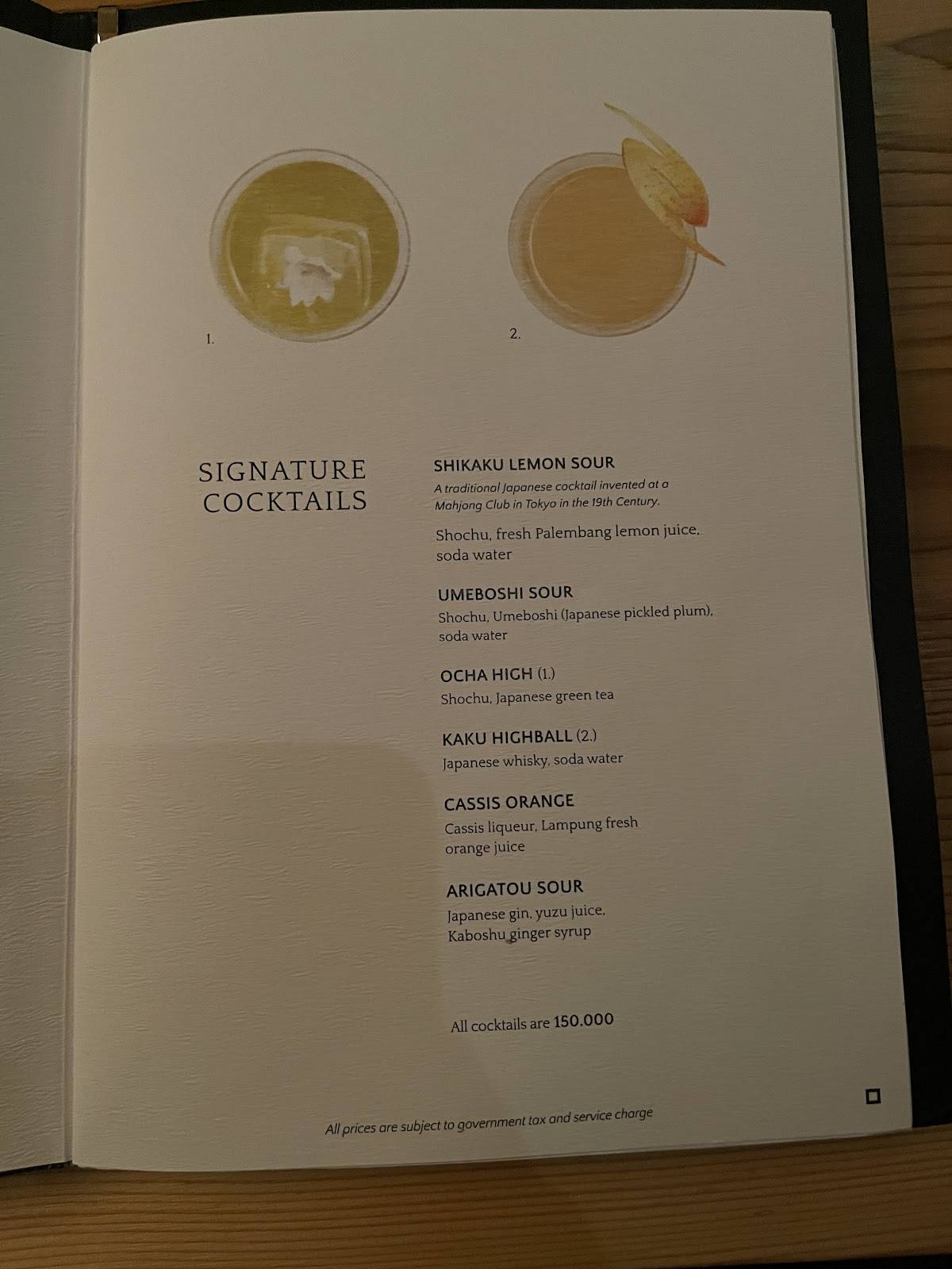 Menu at Shikaku Japanese Restaurant Jakarta, South Jakarta