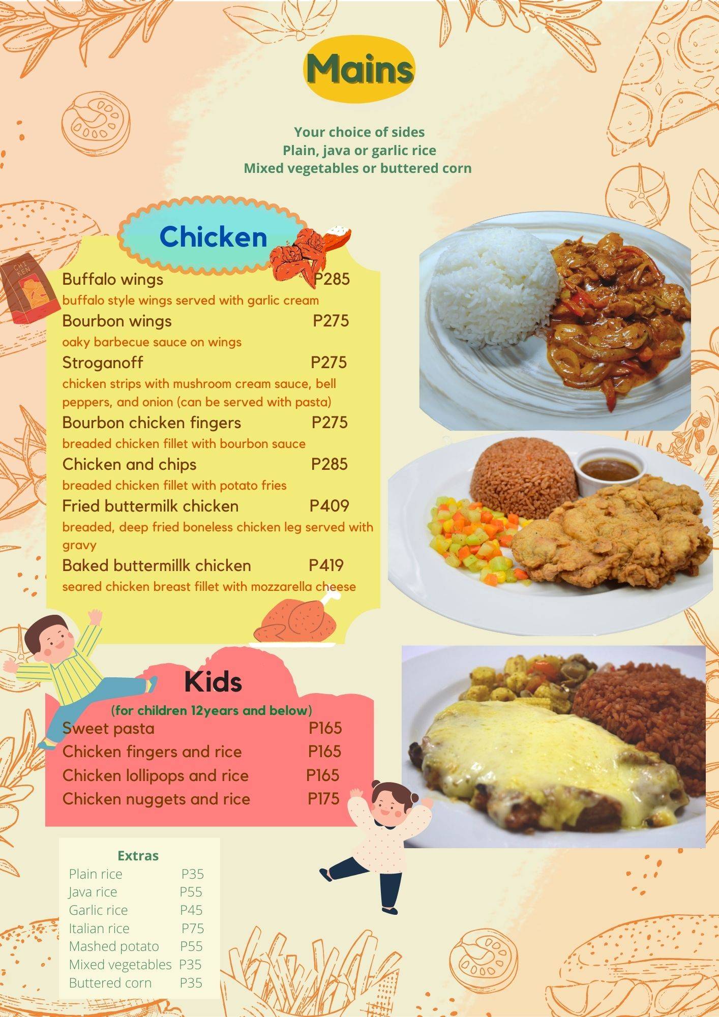 Menu at Si Christina Gateau Sans Rival restaurant, San Pablo City