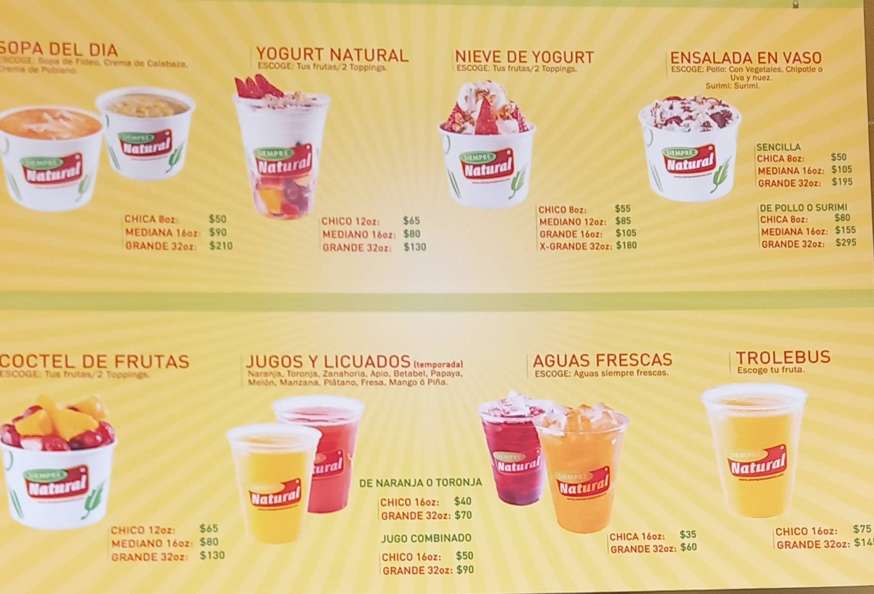Carta del restaurante Chick N Salads, Reynosa, Lateral 4000-Local 1A
