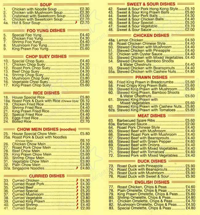 Menu at Silver River fast food, Kingston upon Thames, 133 Richmond Rd