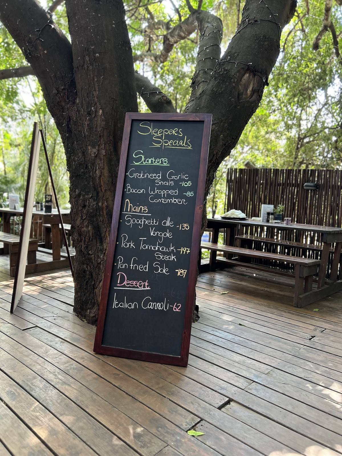 Menu at Sleepers Railway Station Restaurant., Hoedspruit