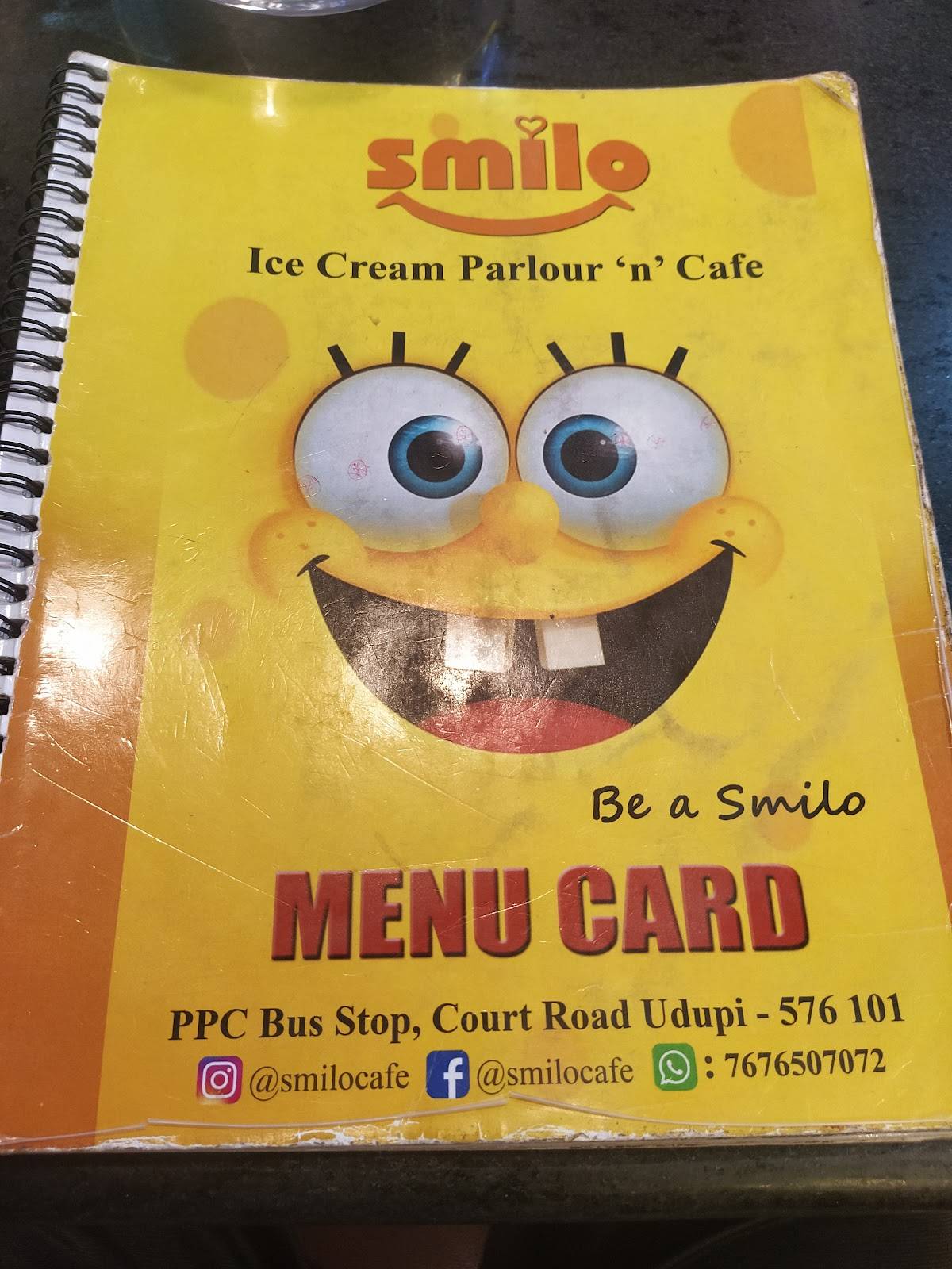 Menu at Smilo Ice Cream Parlour n Cafe, Udupi