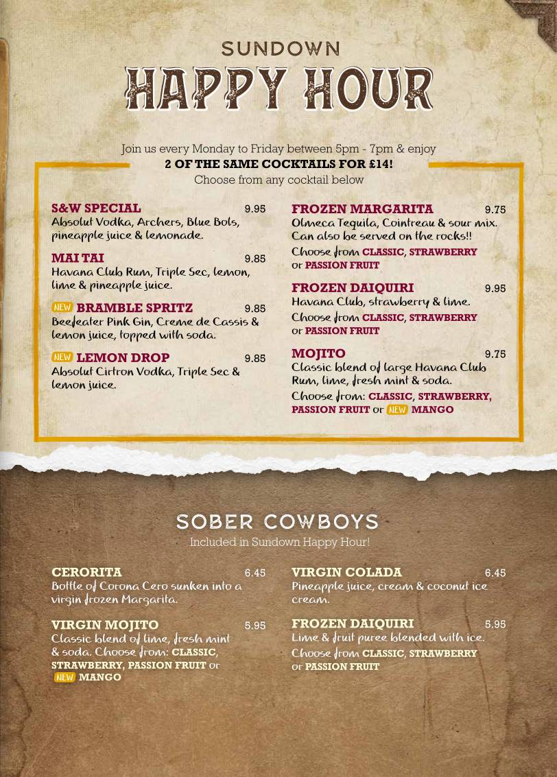Menu at Smith & Western - Boxhill restaurant, Box Hill