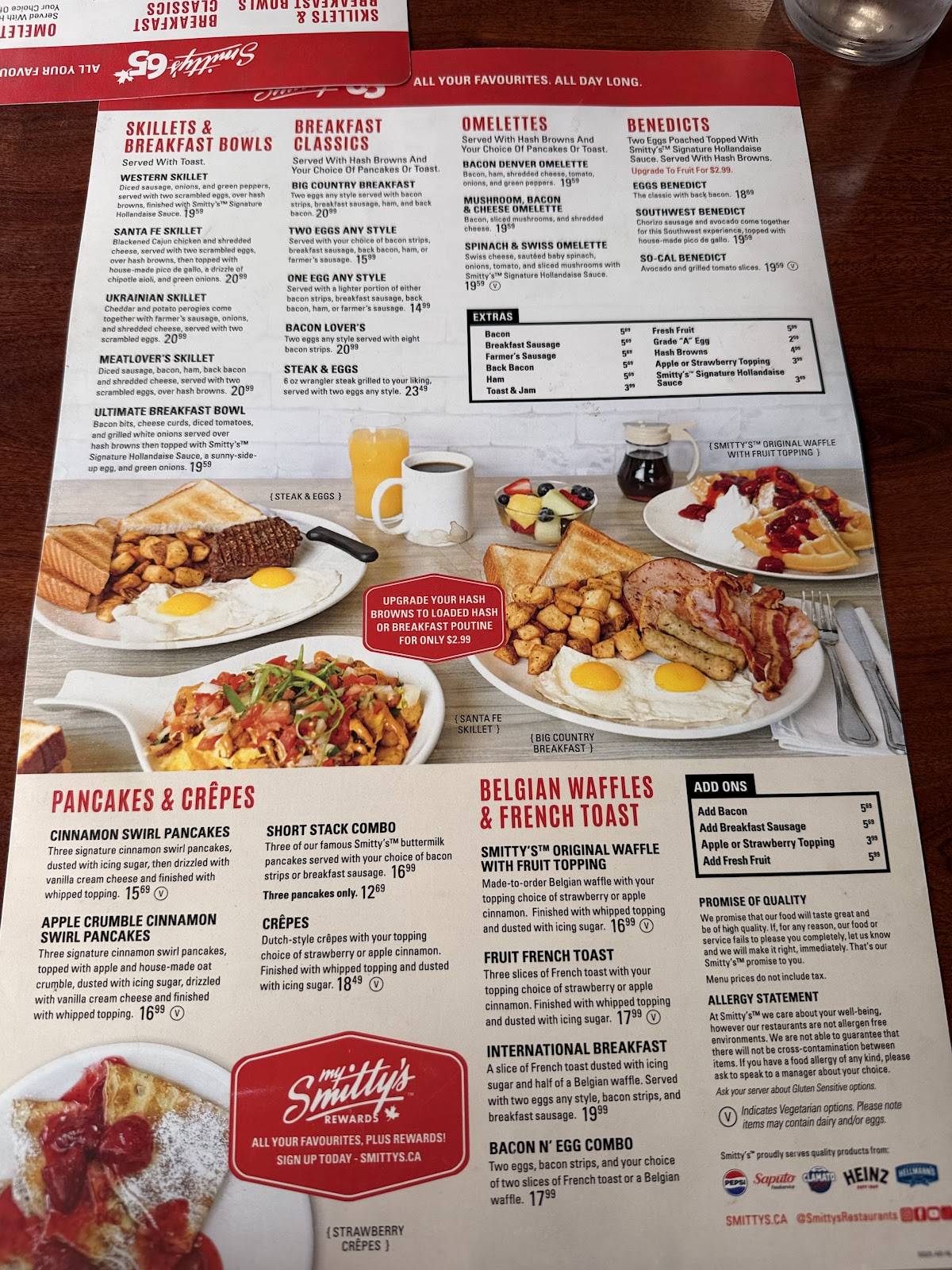 Carta de Smitty's Family Restaurant - Edson, Edson