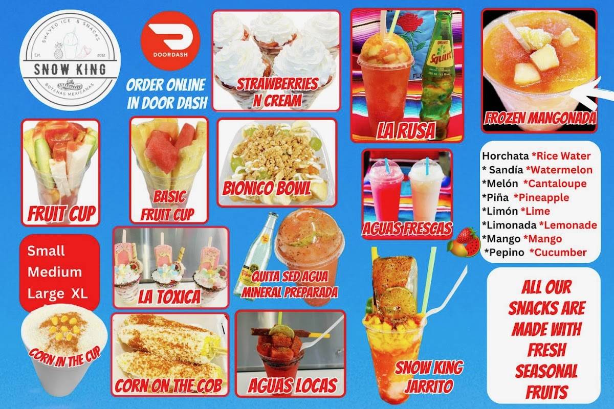 Menu at Snow King fast food, Muskogee, Gibson St