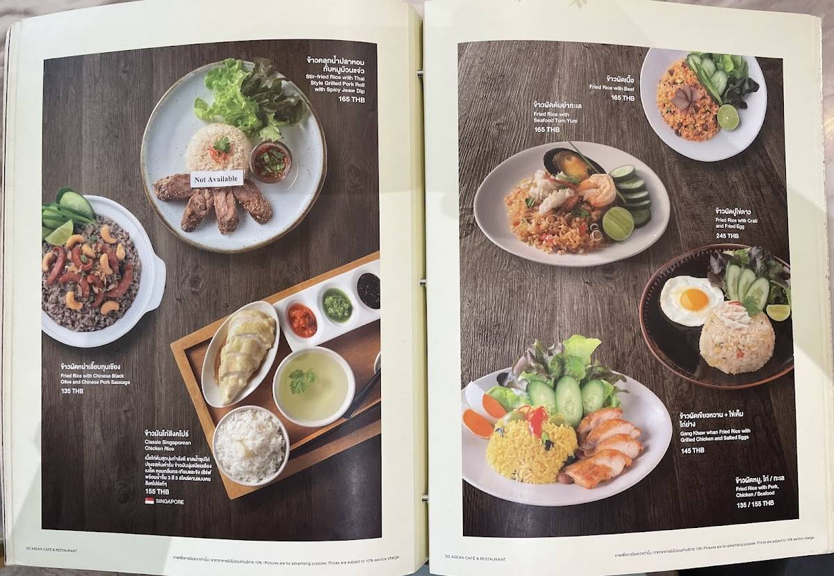 Menu at So Asean Cafe & Restaurant, Bangkok, อาคาร FYI