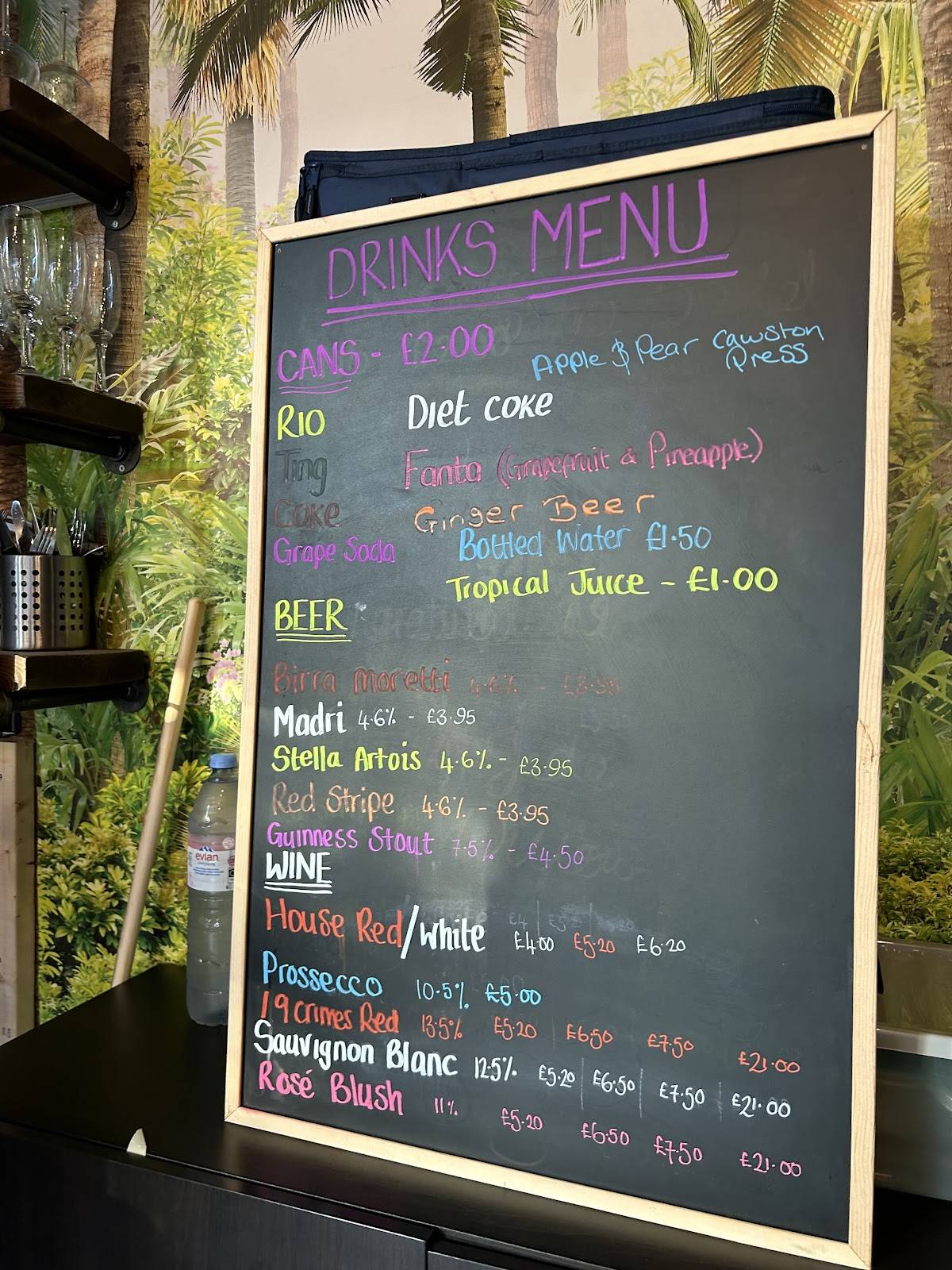 Menu at Soca Shack restaurant, Southampton