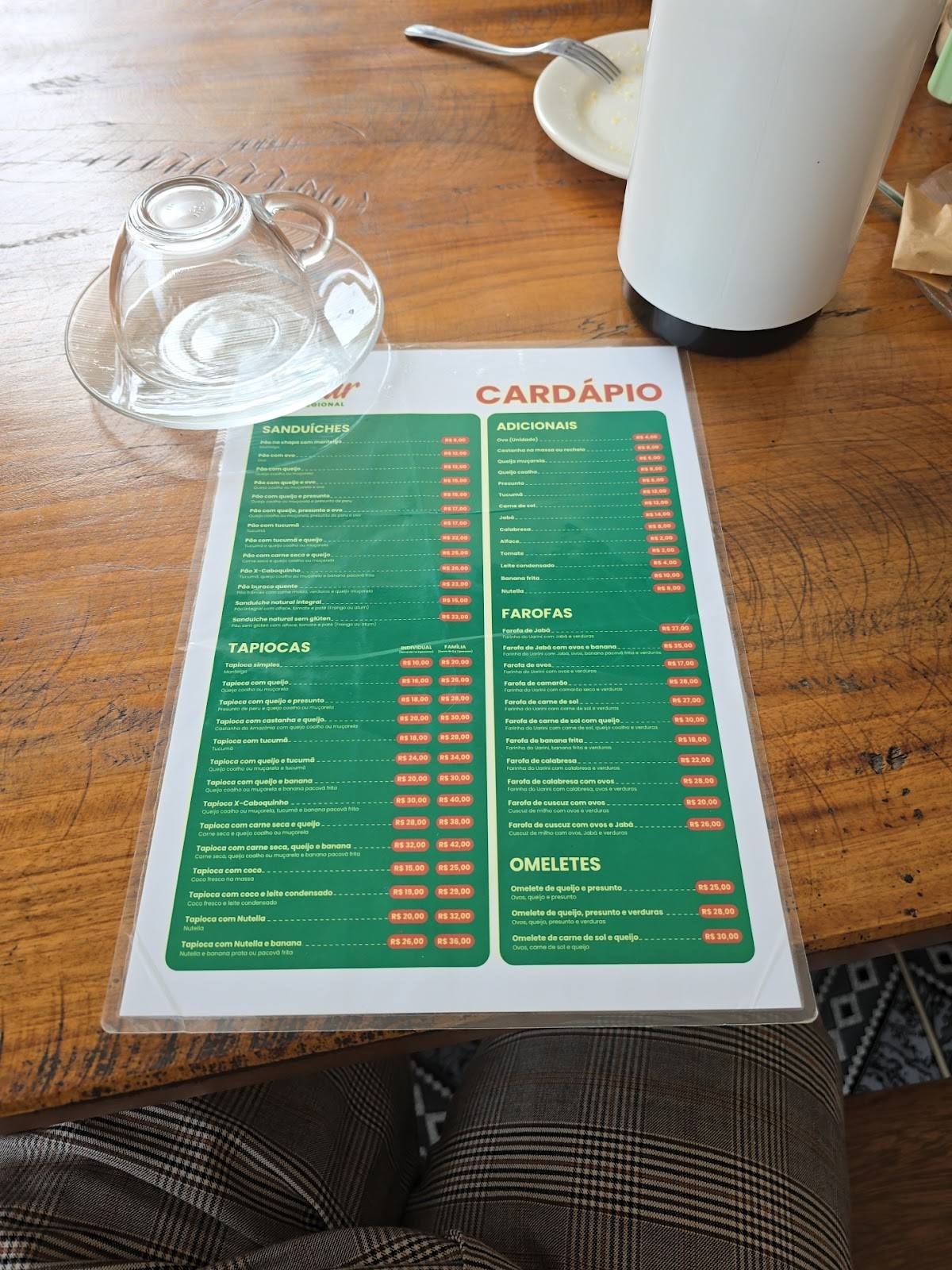 Carta de Solar Café Regional, Manaos