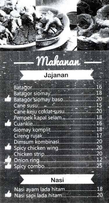 Carta del restaurante Sop Buah Pak Ewok, Bogor, Jln. Bukit Tunggul No. 5