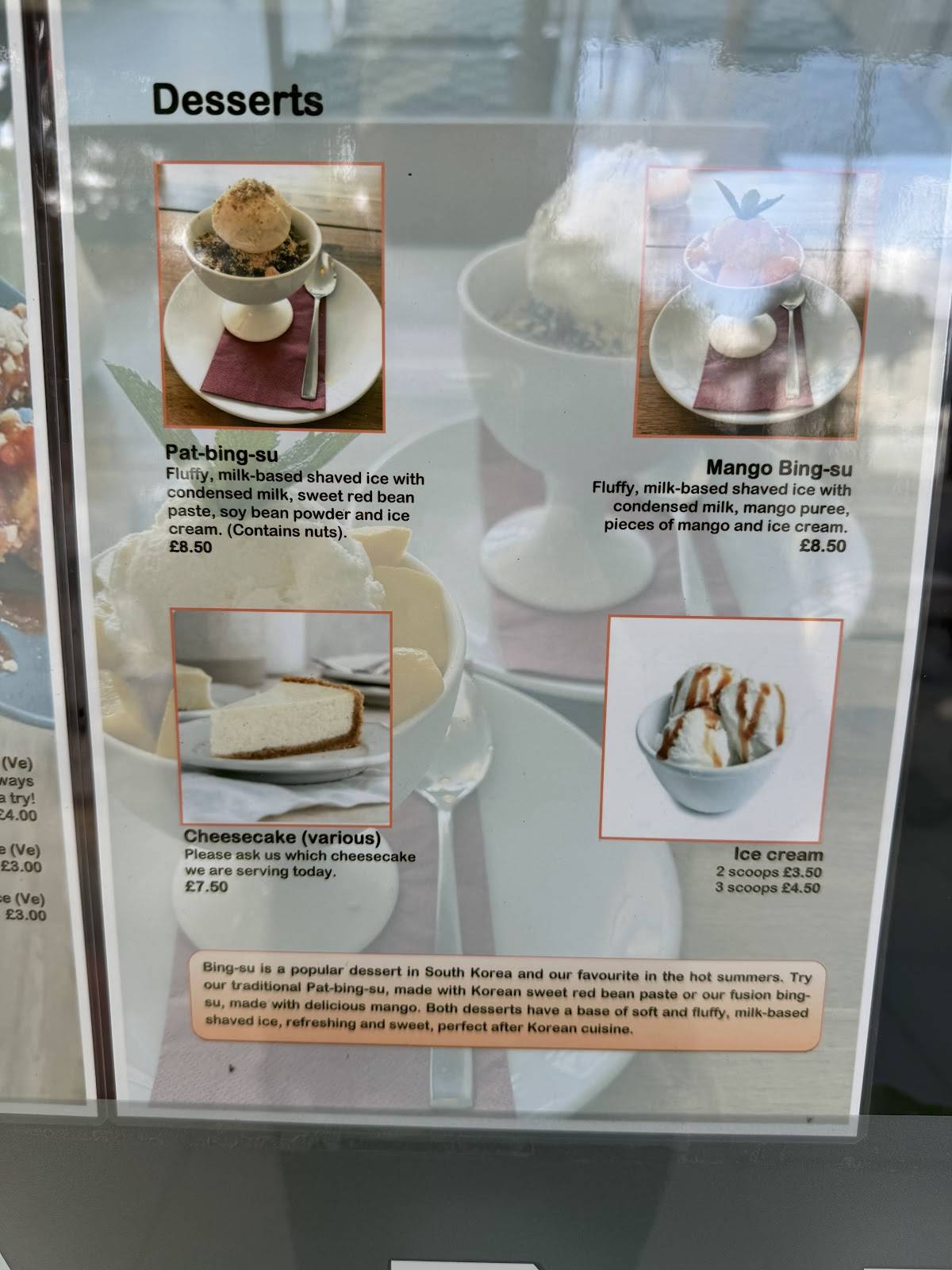 Menu at Korean Kitchen restaurant, Southport, 509-511 Lord St