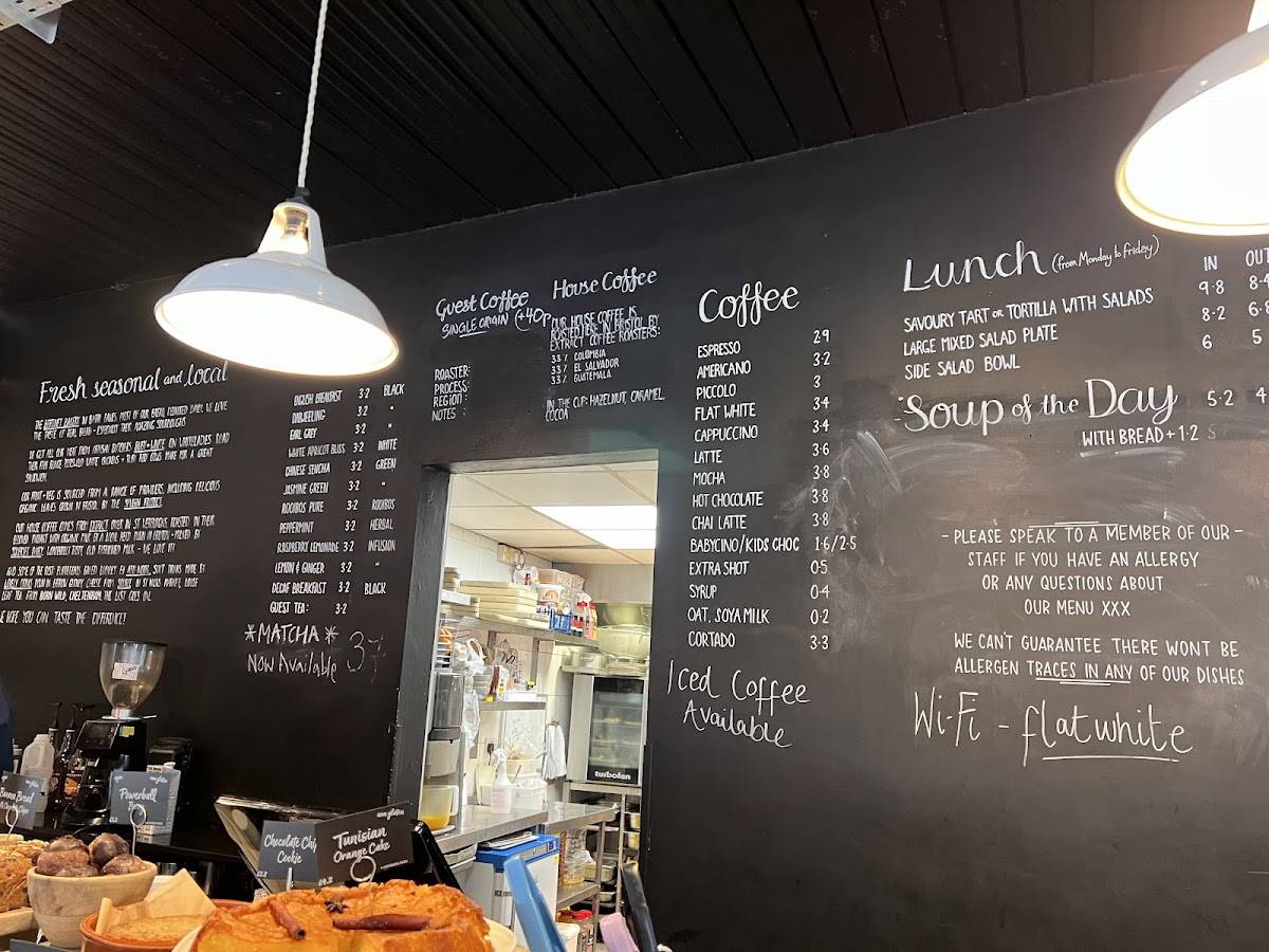 Menu at Spicer+Cole cafe, Bristol, 1 Queen Square Ave
