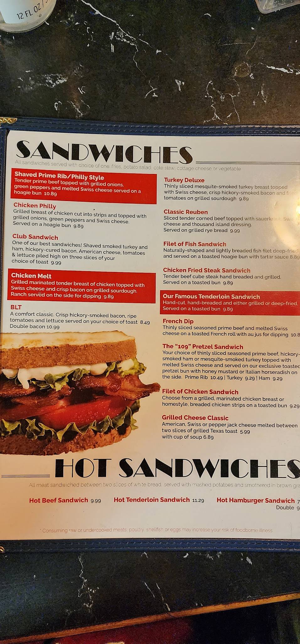 Menu at Square 109 Restaurant & Bar, Clinton